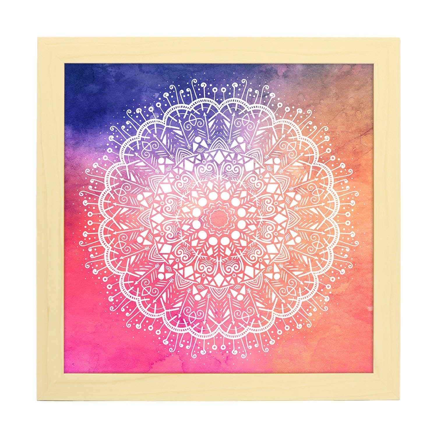 Quadrato Con Disegni Mandala. Dignitã Rosa E Orgoglio Di Mandala ...