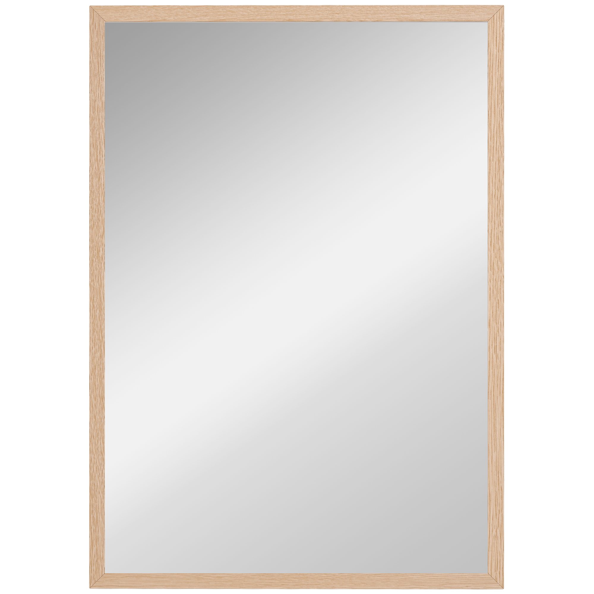 HOMCOM Miroir mural MDF, verre, bois naturel 50x2x70 cm 830-829V84ND ...
