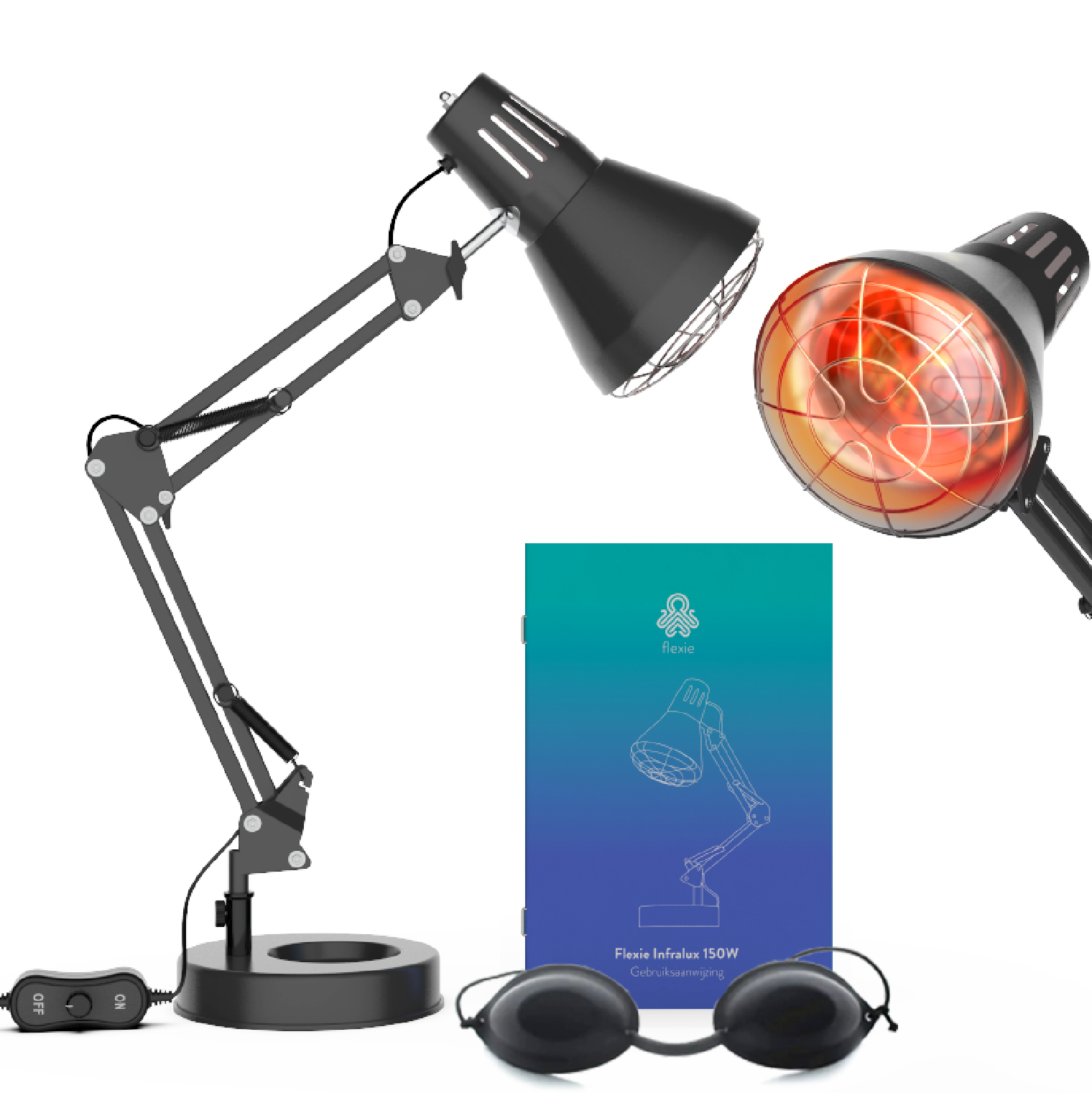 FLEXIE Infralux 150 - Lampe Luminothérapie - Lampe Infrarouge et ...