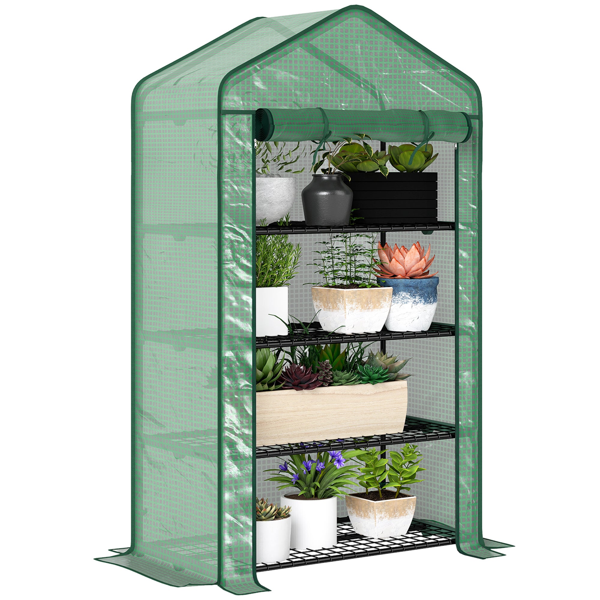 Serre de Jardin Balcon étagère Serre 4 Niveaux 90L x 49l x 160H cm ...