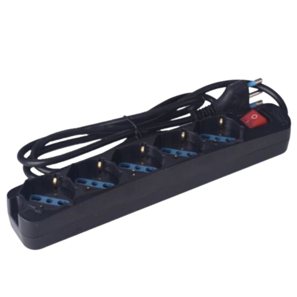 Multipresa Universale 5 Uscite con Interruttore e Cavo da 1.5m - 3500W ...