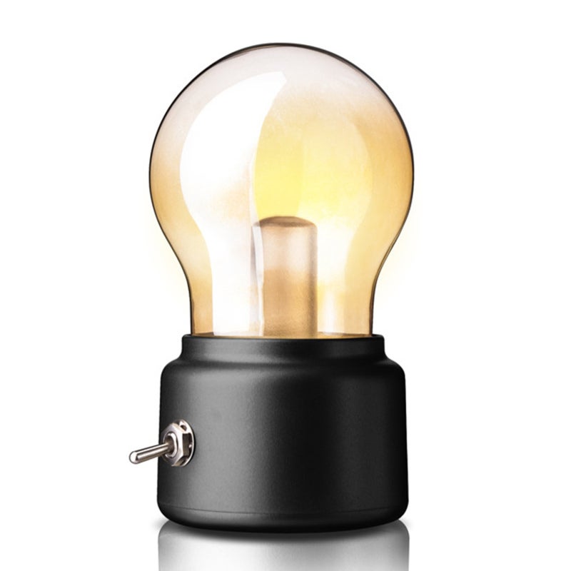 Luz de noche,Bombilla retro recargable, luz nocturna USB, lámpara de ...