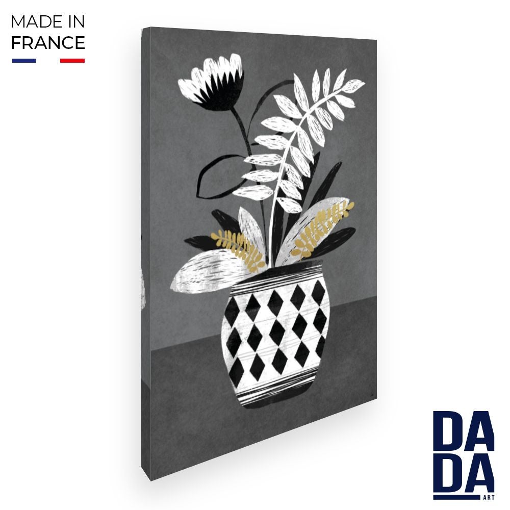 Toile Vase floral / 100x140cm / Fabriqué en France / DADA ART | Leroy ...