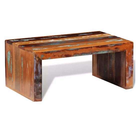Mesa De Centro Rectangular De Madera Reciclada Leroy Merlin