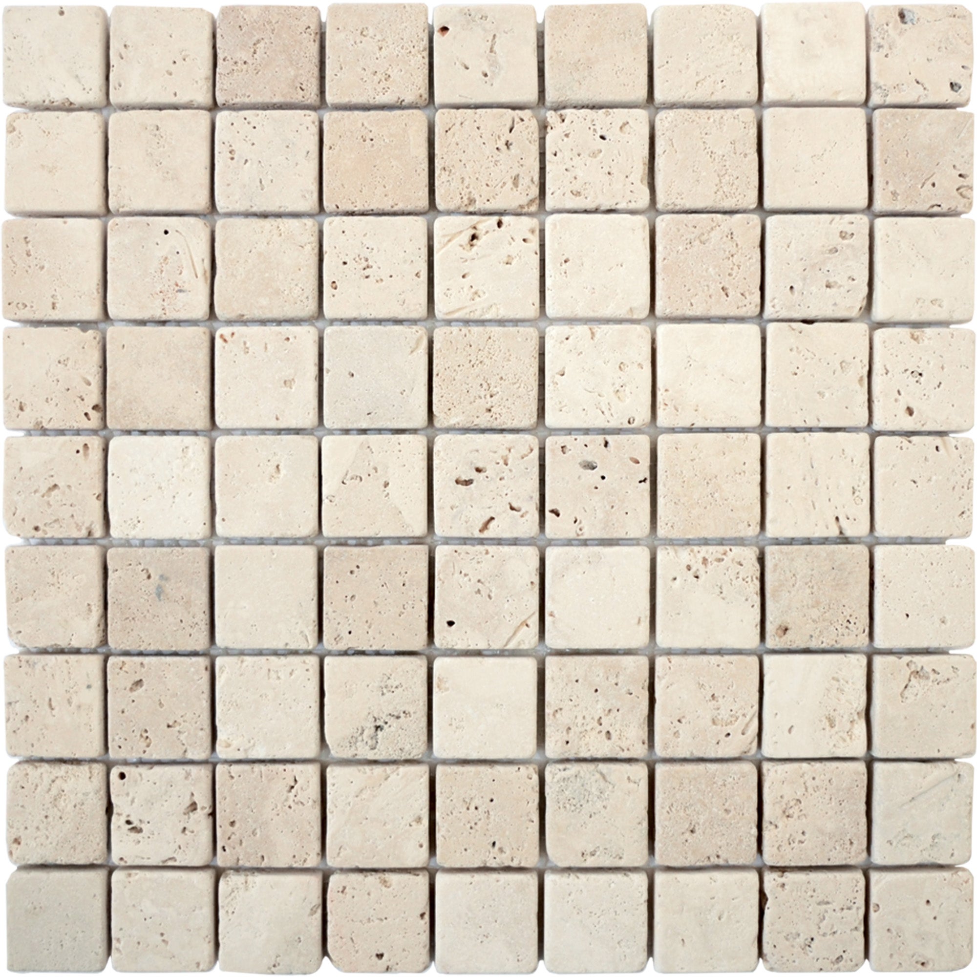 MOSAIQUE TRAVERTIN IVOIRE 1 PLAQUE 30,5 X 30,5 CASA LINEA | Leroy Merlin