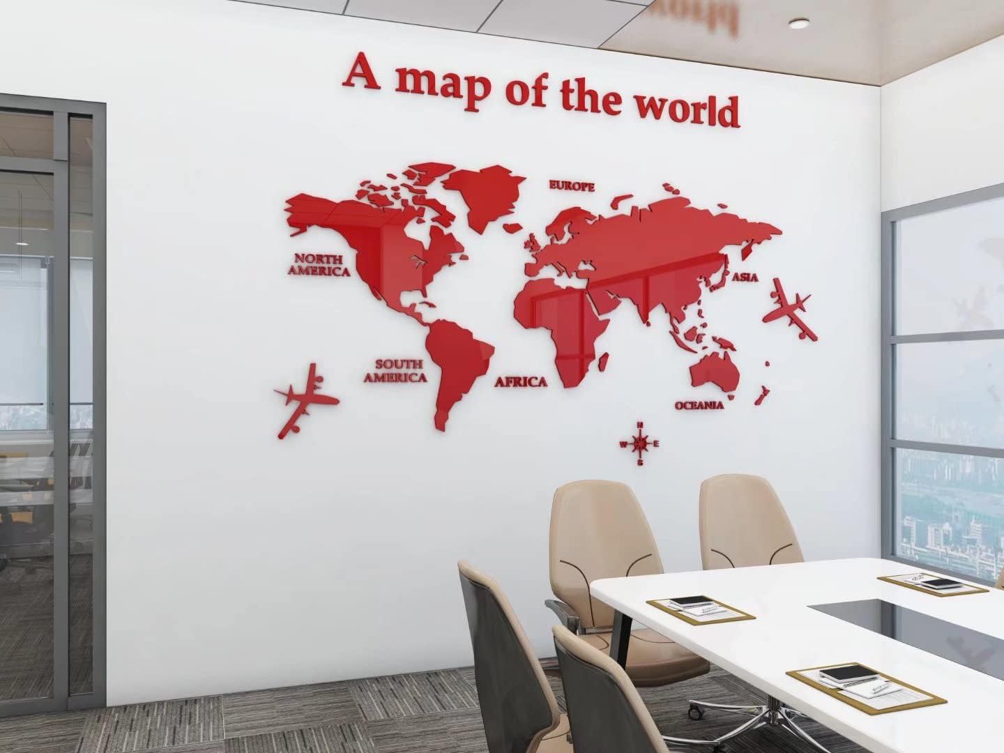 3D Art Carte Du Monde Muraux Sticker Murale Wall Décoration Décor ...