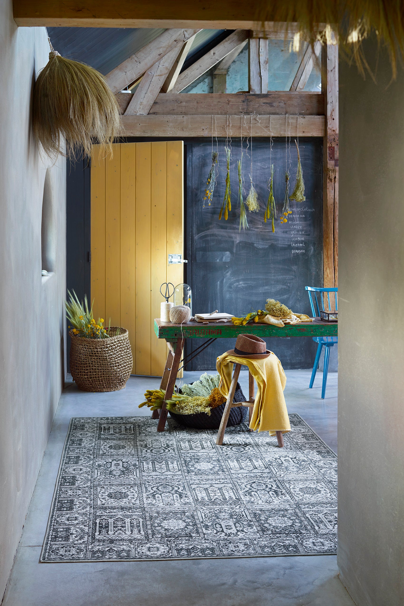 Tapis tissé multicolore inspiration berbère pour salon chambre 190x130 ...