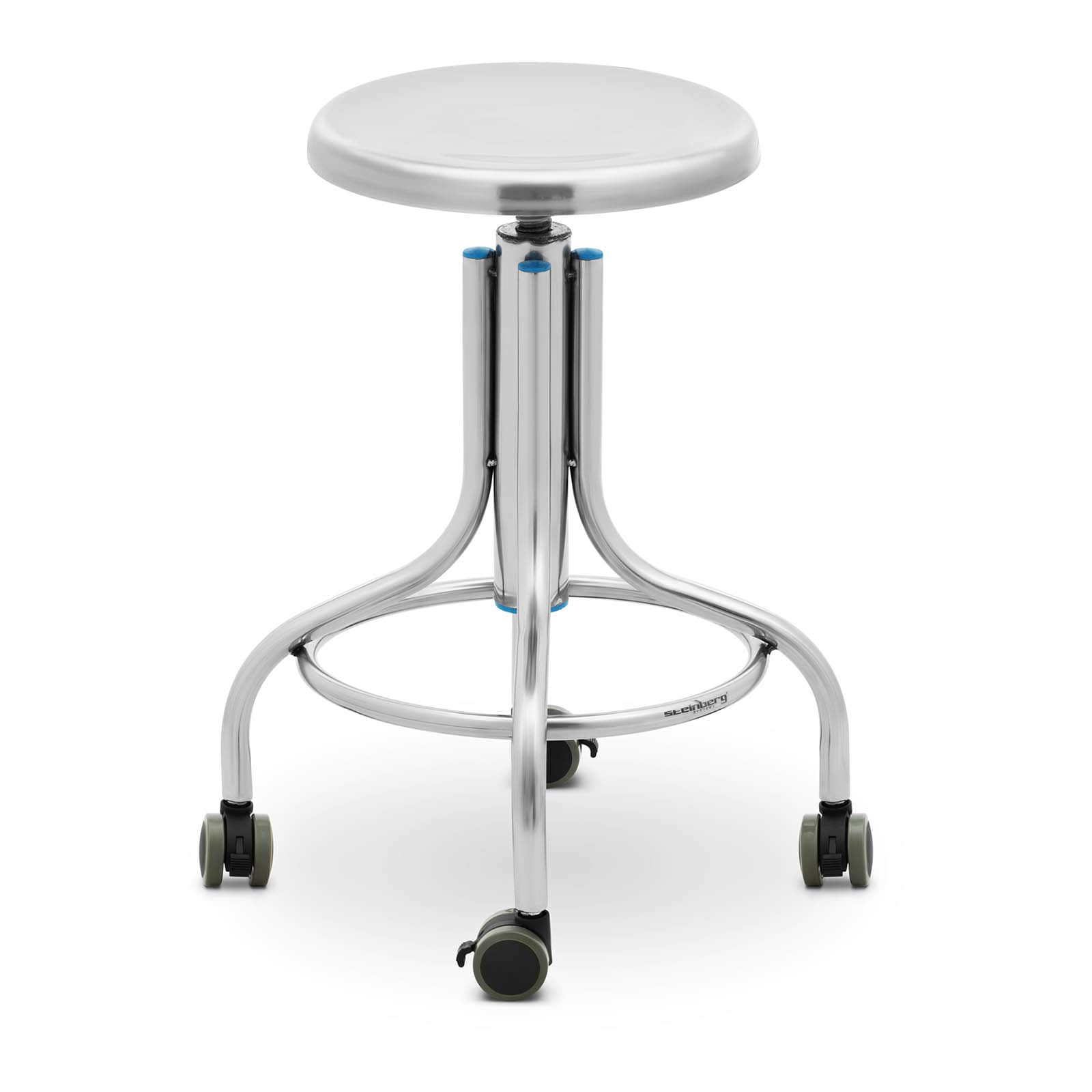Tabouret labo - à roulettes - acier inoxydable - 100 kg 14_0005786 ...