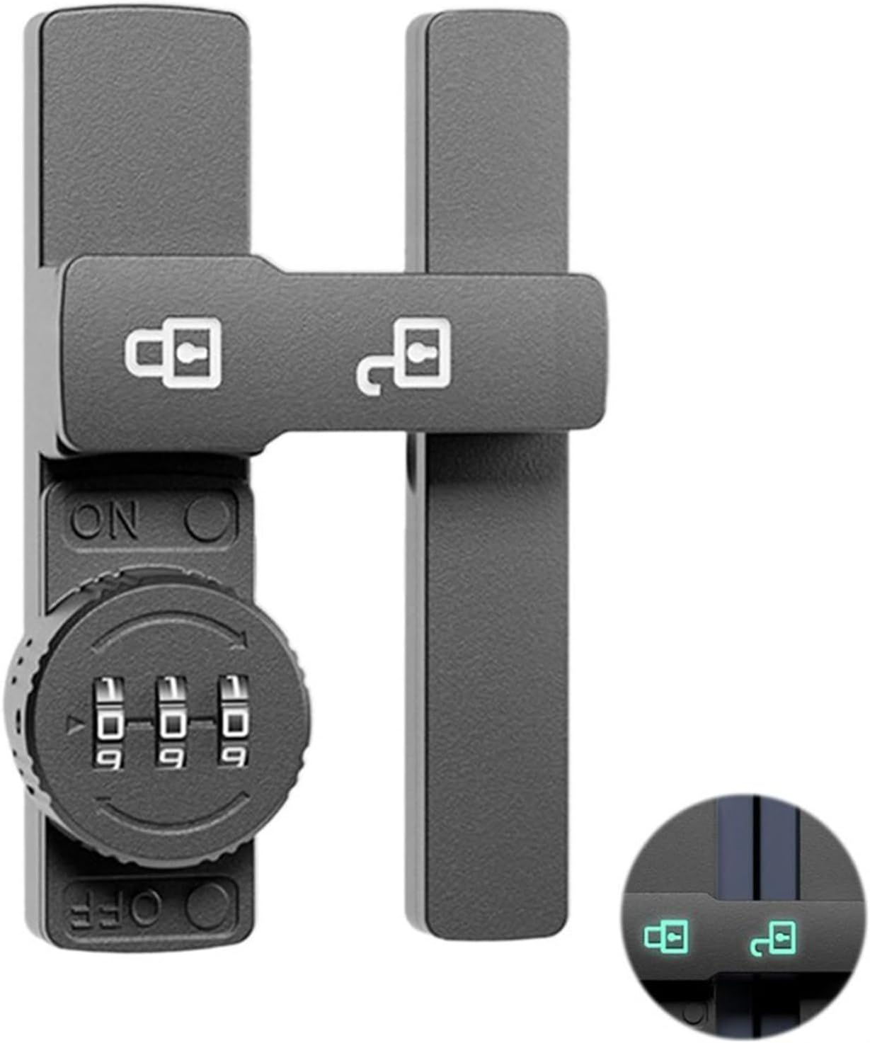 Cerradura de combinación de 180 grados, código de 3 dígitos sin llave ...