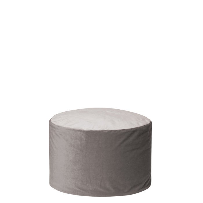 Pouf Maxi DotCom Samt Gris | Leroy Merlin