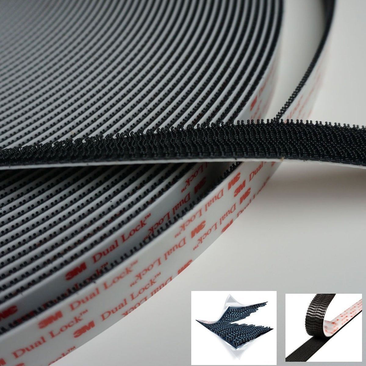 Velcro Adhésif Noir Dual lock SJ3550 3M™ vendu au mètre - 25mm X 1MT ...