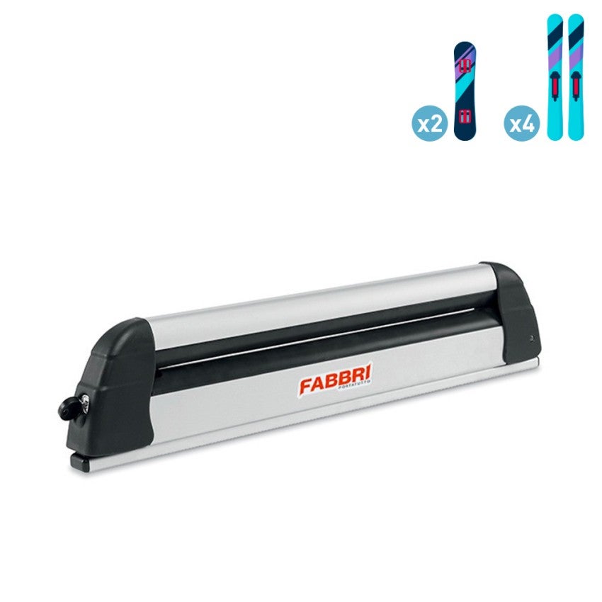 Porte-skis et snowboard pour barres de toit de voiture Aluski & Board ...