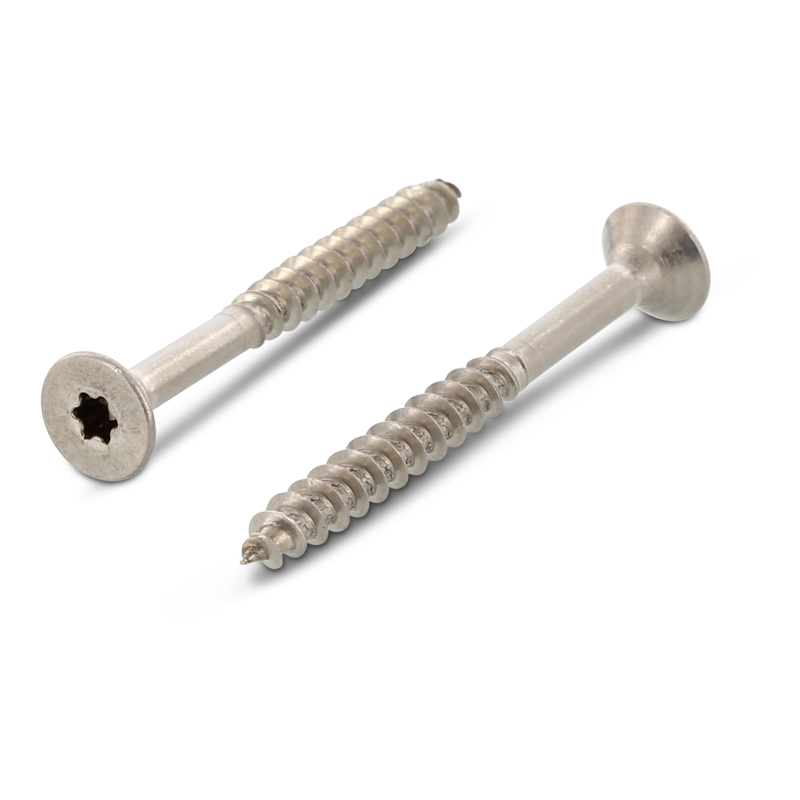 Tornillos con cabeza fresada reforzada para aglomerado - Inox A2 – 4x70 ...