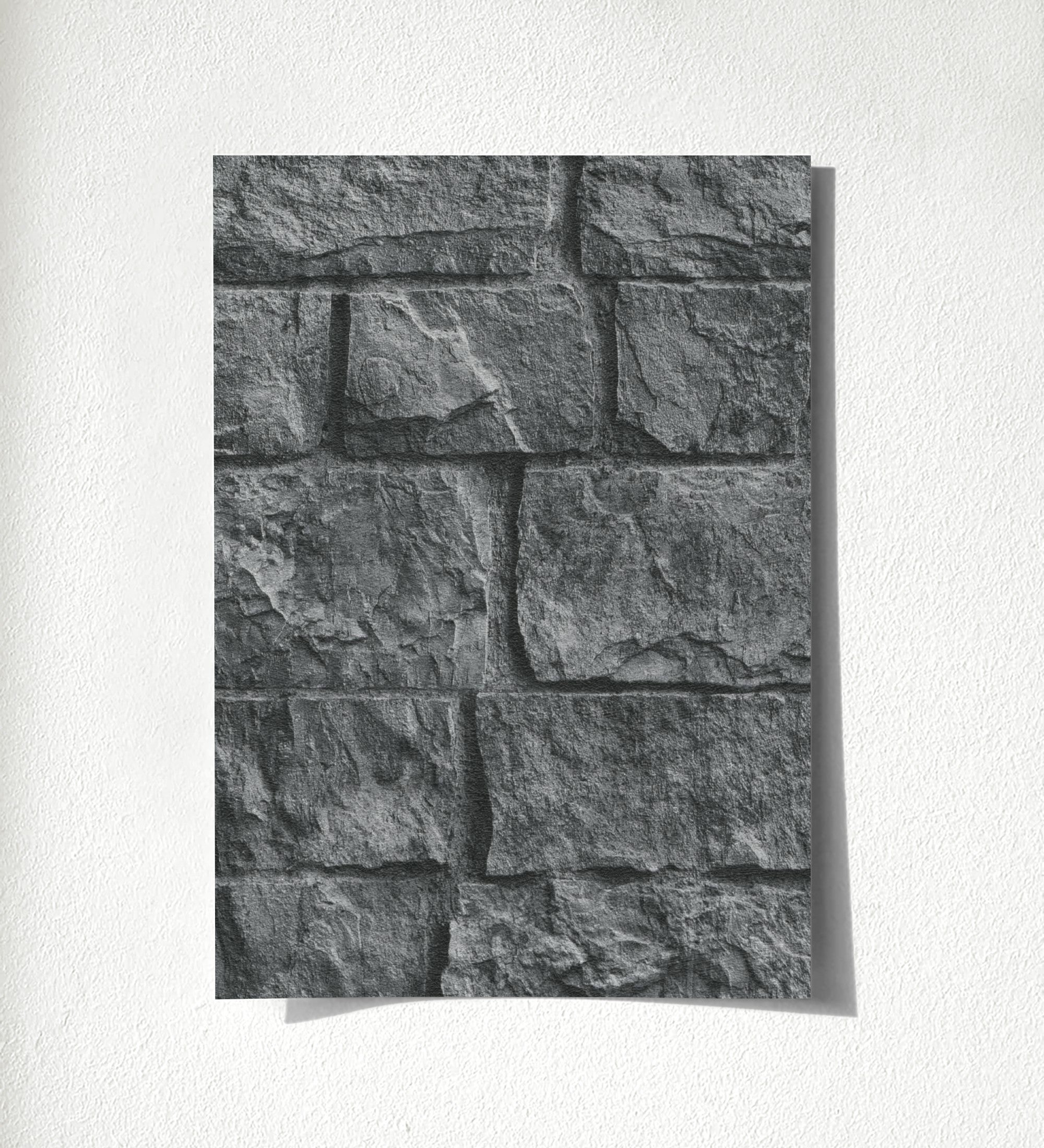 Échantillon DIN A4 de Papier peint vinyle lavable effet mur de briques ...