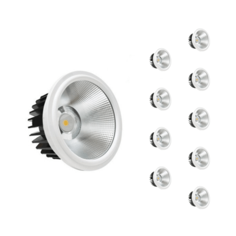 Bombilla LED 20W AR111 COB Redonda (Pack de 10) - Blanco Neutro 4000K ...