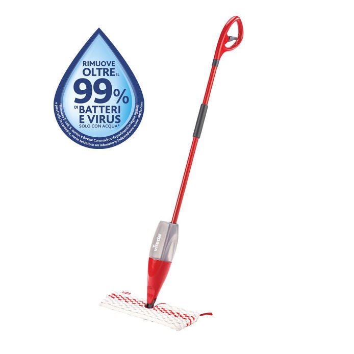 Lave-sol Vileda avec système Max Spray - plaque articulée avec chiffon en microfibre et poignée ...