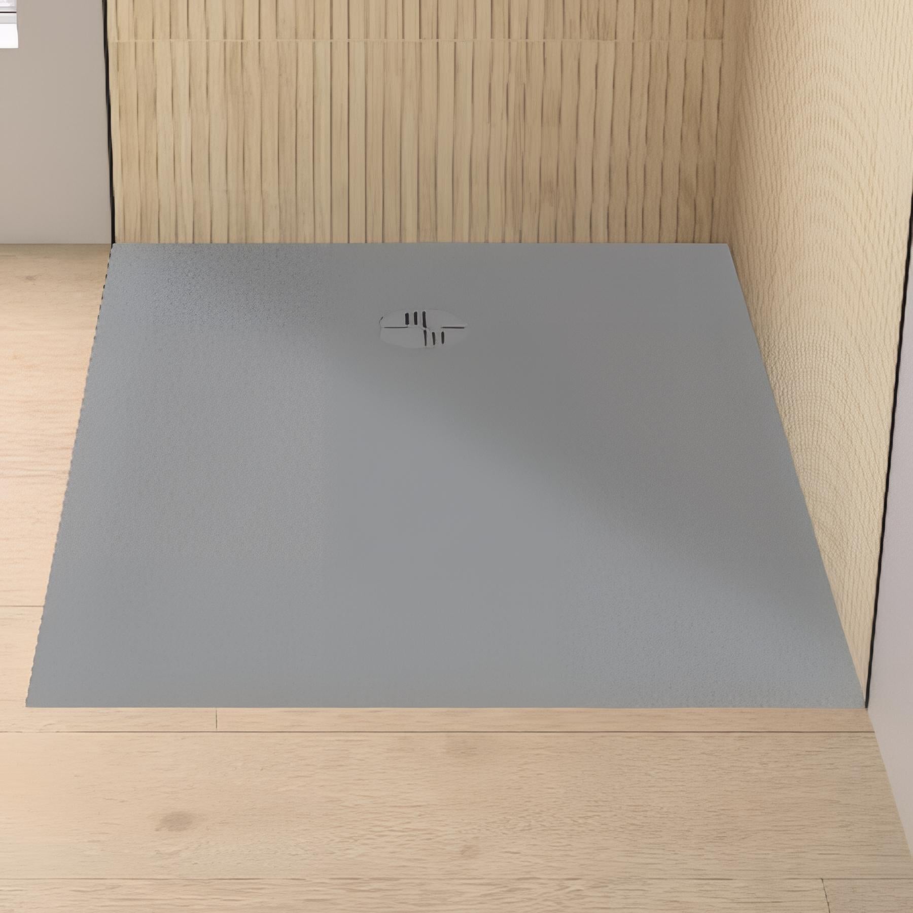 Receveur de douche Kinedo Kinemoon Evo 100x80 gris pierre texture ...