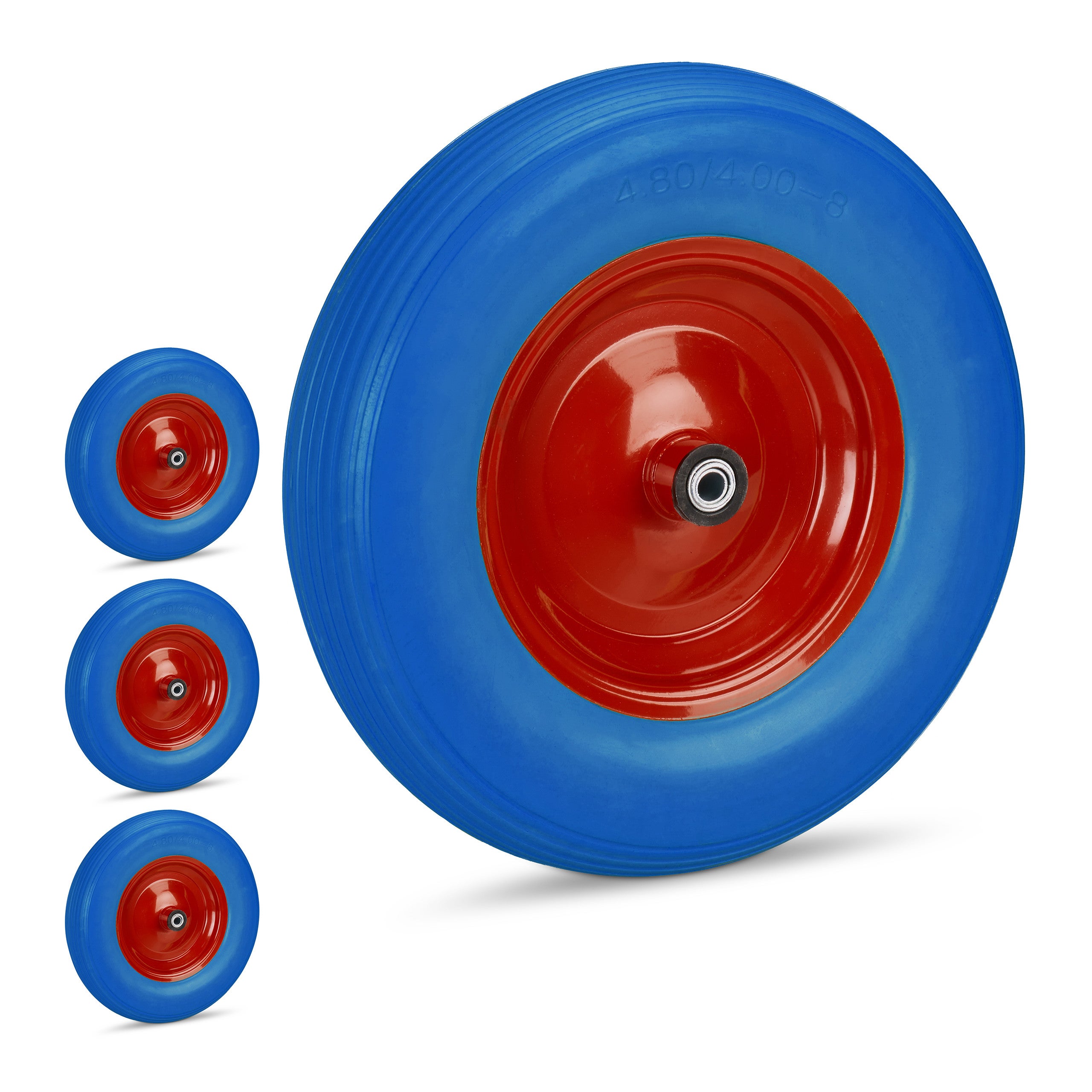 Roue de brouette 4.80 4.00-8, lot de 4, roue caoutchouc secours,12 ...