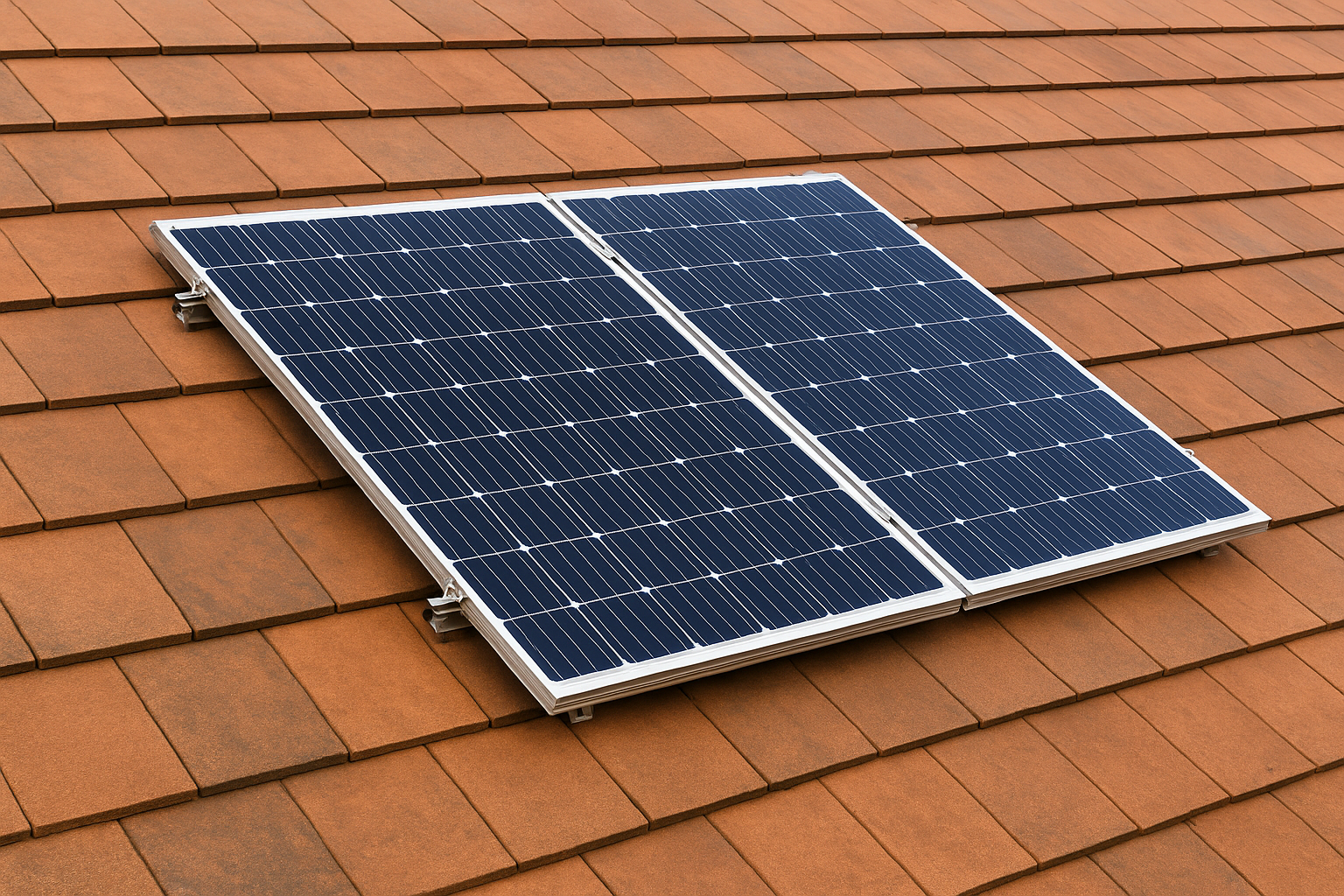 Kit de fixation pour 2 panneaux solaires – Toiture tuile plate | Leroy Merlin