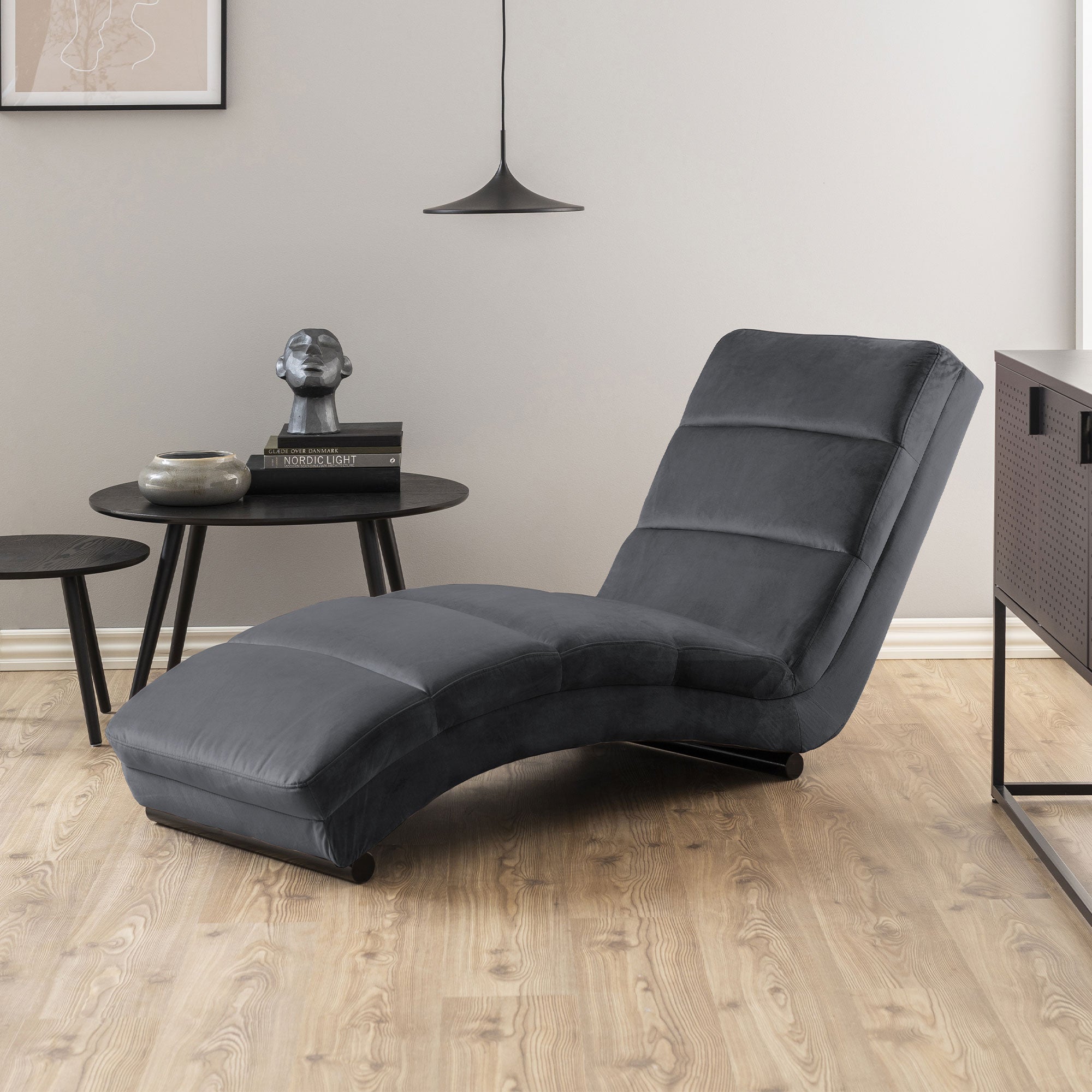 Diván Norsica 257, Gris, 82x60x170cm, Tapiz, Patas: Metal | Leroy Merlin