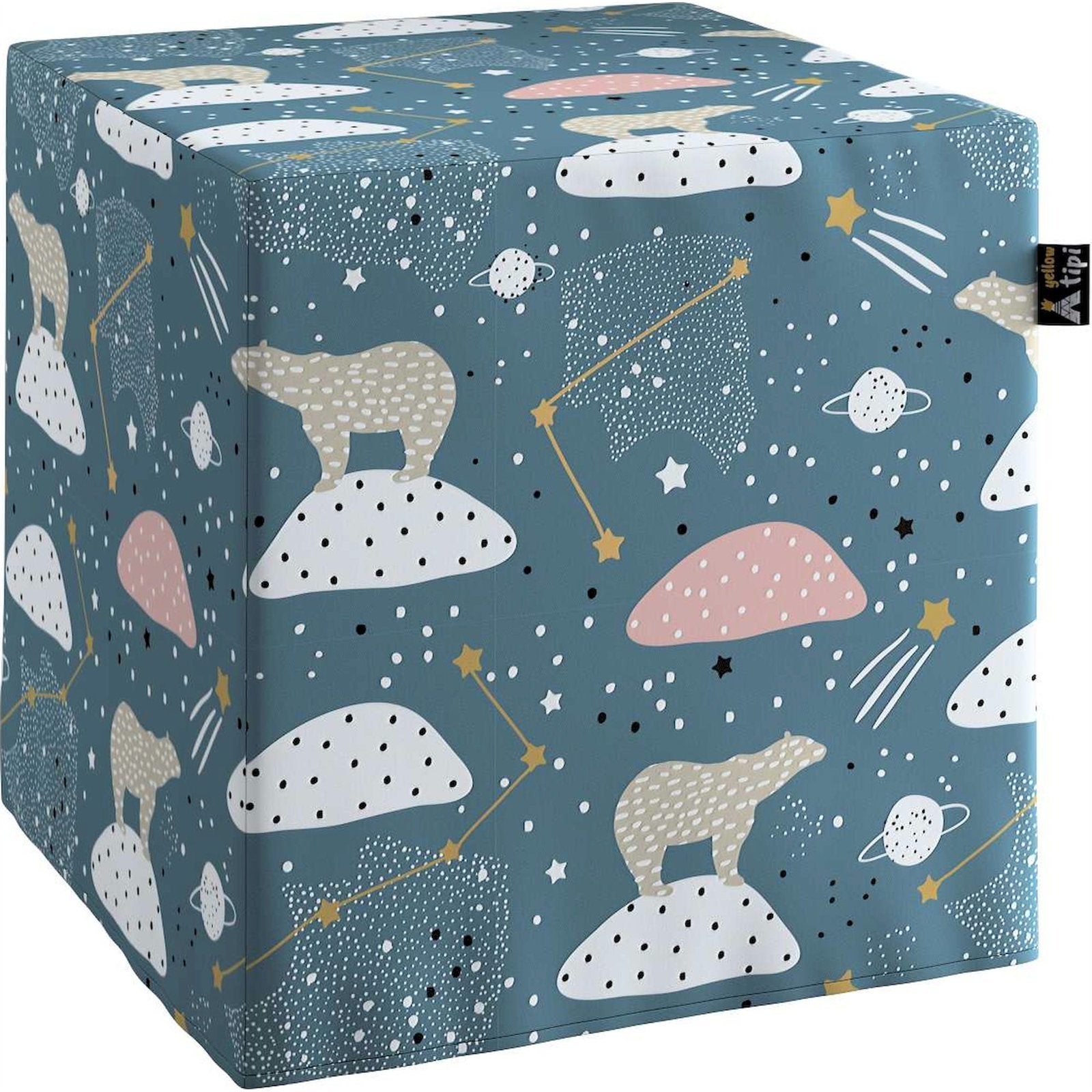 Pouf cube Magic 40 x 40 x 40 cm Bleu | Leroy Merlin
