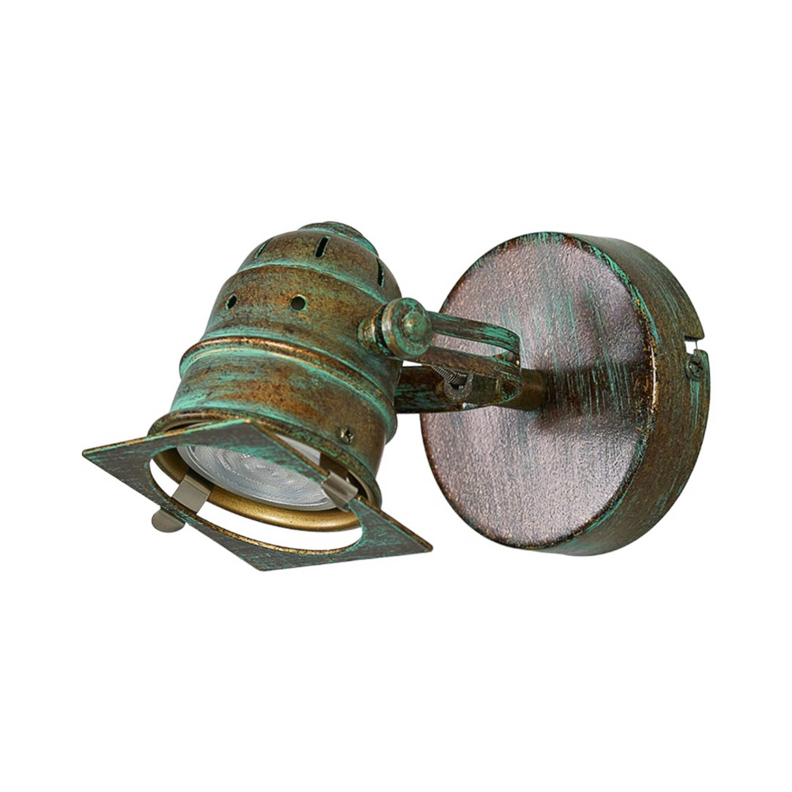 Lindby spot mural Janek, 1 flamme, vert, métal, 11 cm, Applique, Lampe ...