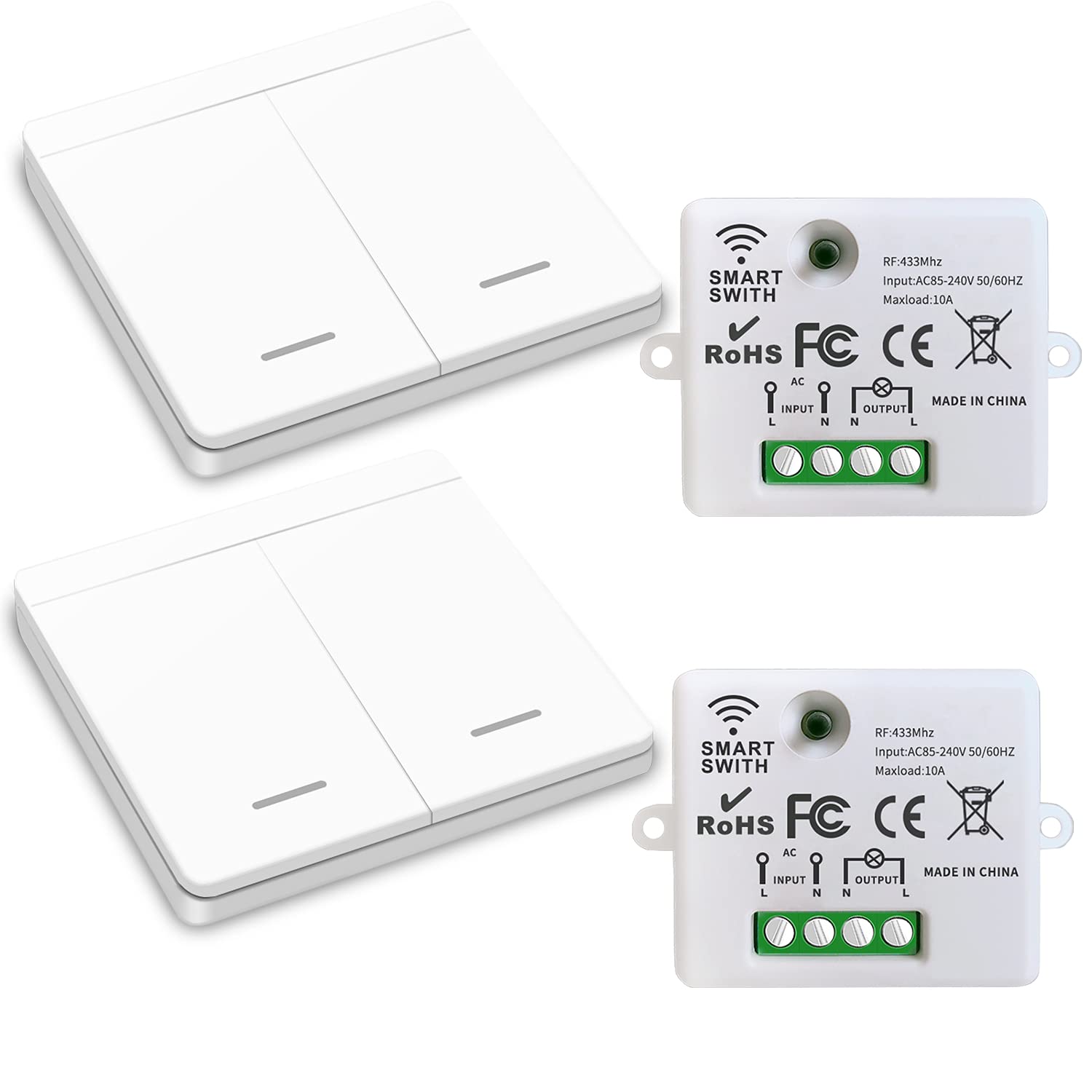 Interruptor de luz inalámbrico - Transmisor RF de seguridad y ...