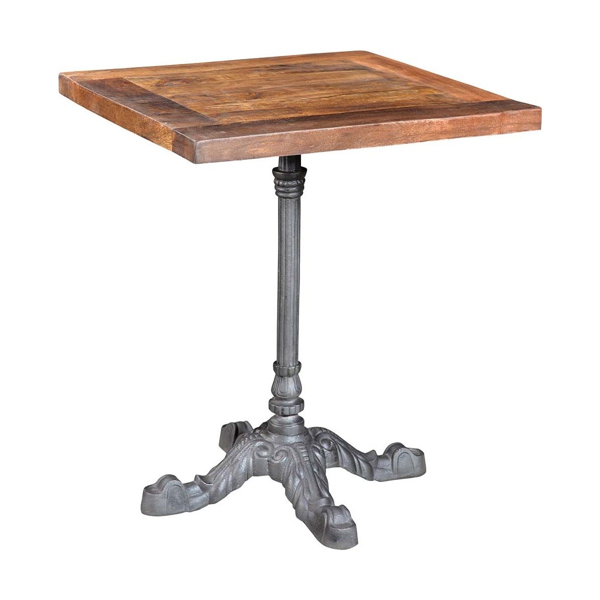 Table bistrot carrée pieds en fer forgé Antic Line Créations | Leroy Merlin