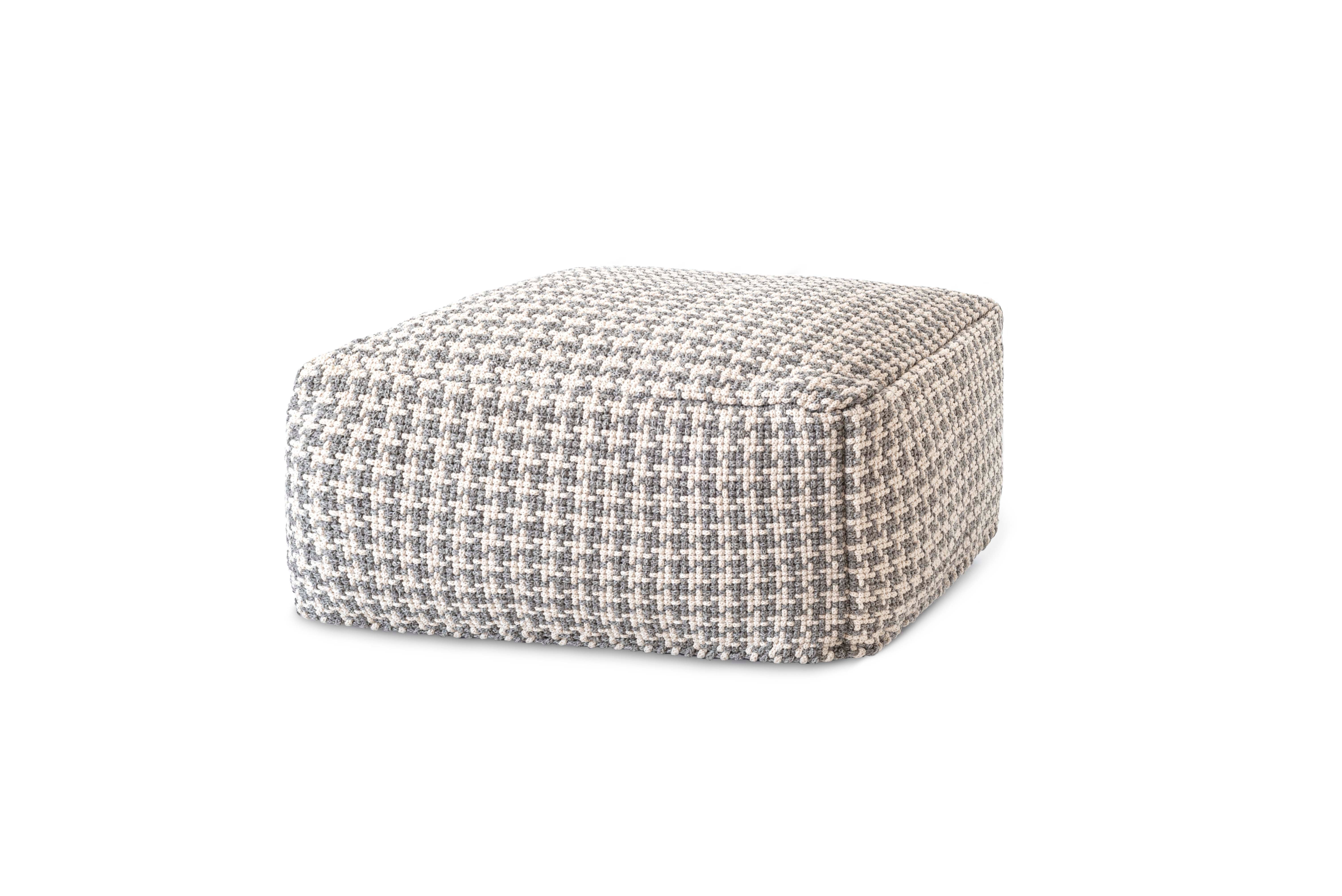 PUFF CROW'S FEET SILVER 60X60X25CM | Leroy Merlin