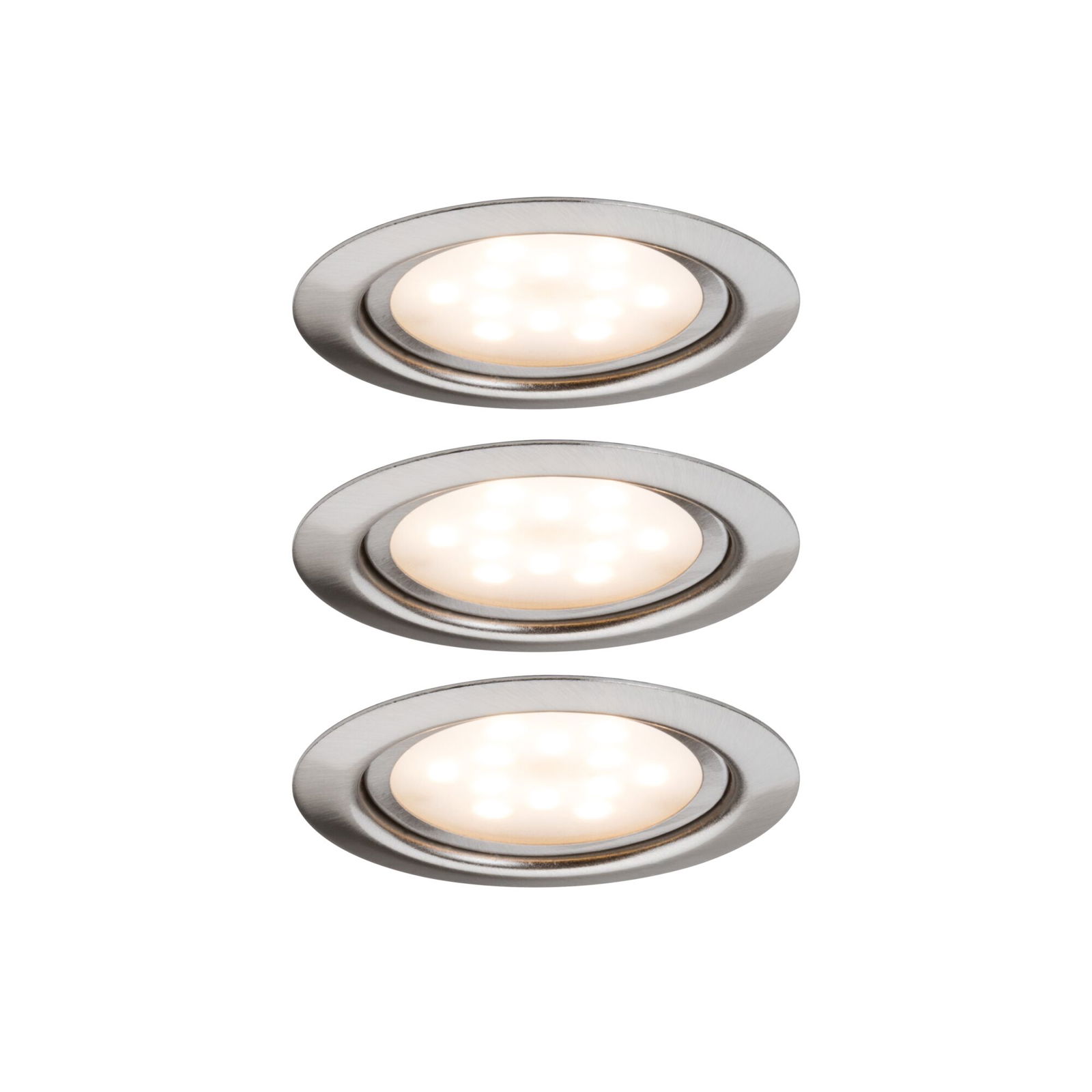 Éclairages encastrés LED pour meubles Micro Line Kit de 3 rond 65mm 3x4 ...