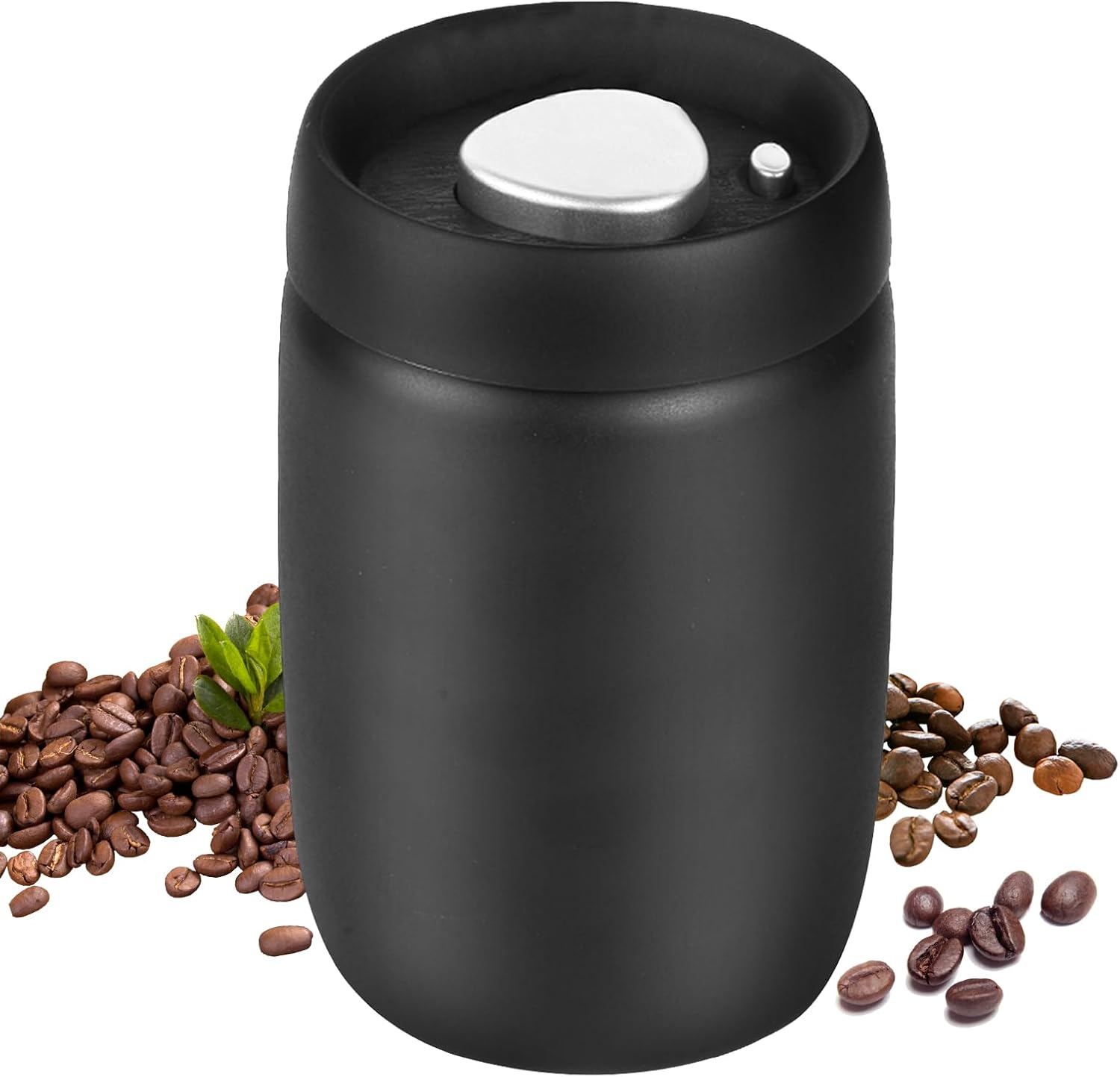 Bote hermético para café de acero - Negro mate - 1200 ml | Leroy Merlin