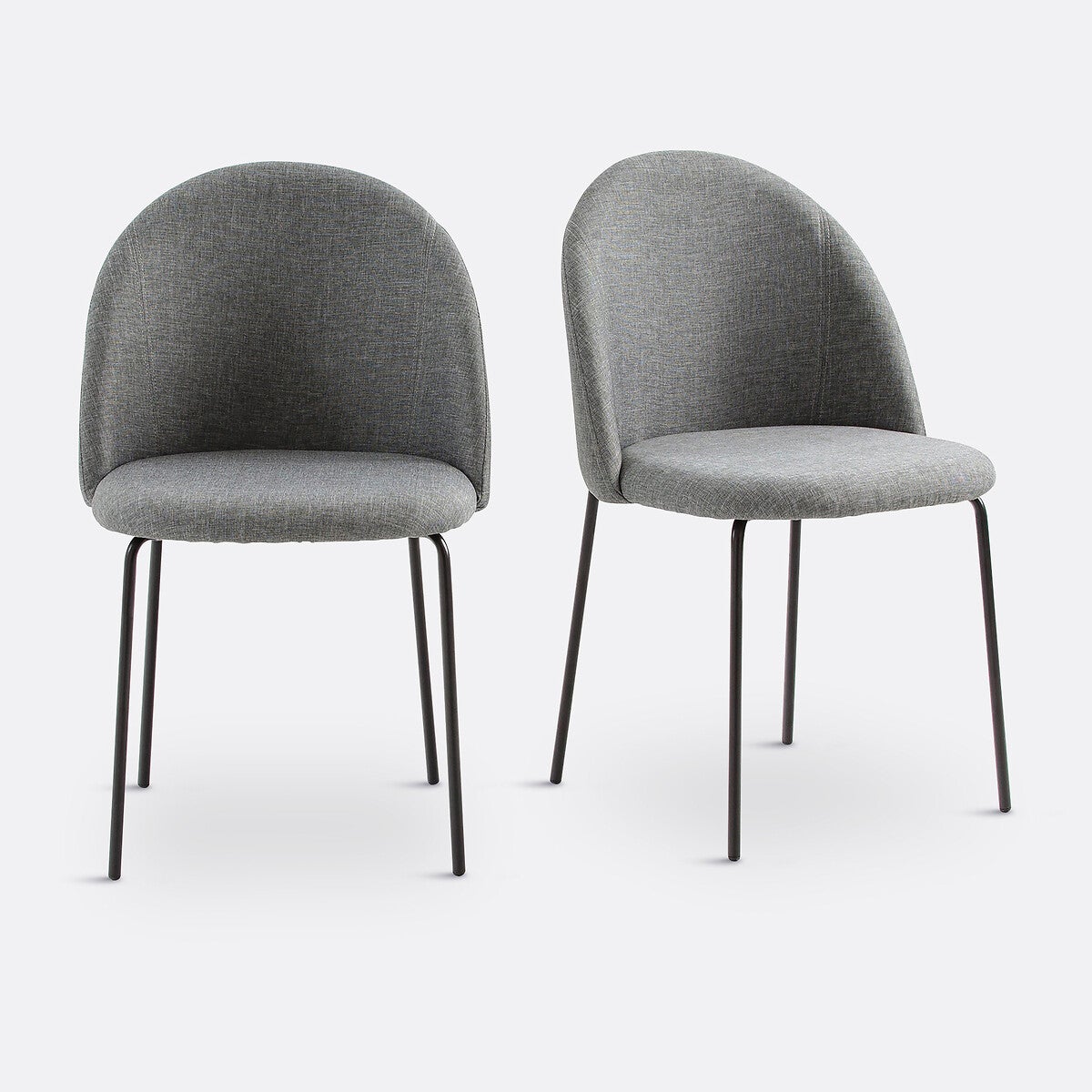 Lot de 2 chaises NORDIE - Gris - taille unique | Leroy Merlin