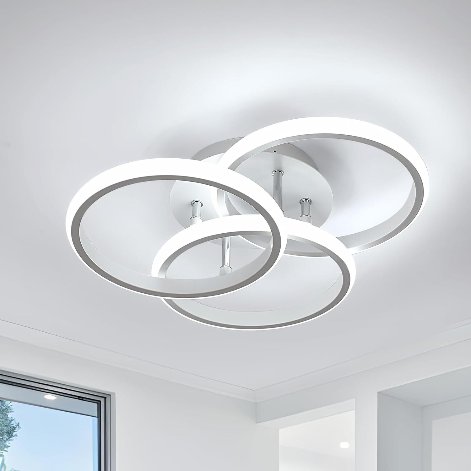 COMELY Plafonnier LED Moderne 40W 4500LM, Luminaire Plafond Design 3 ...