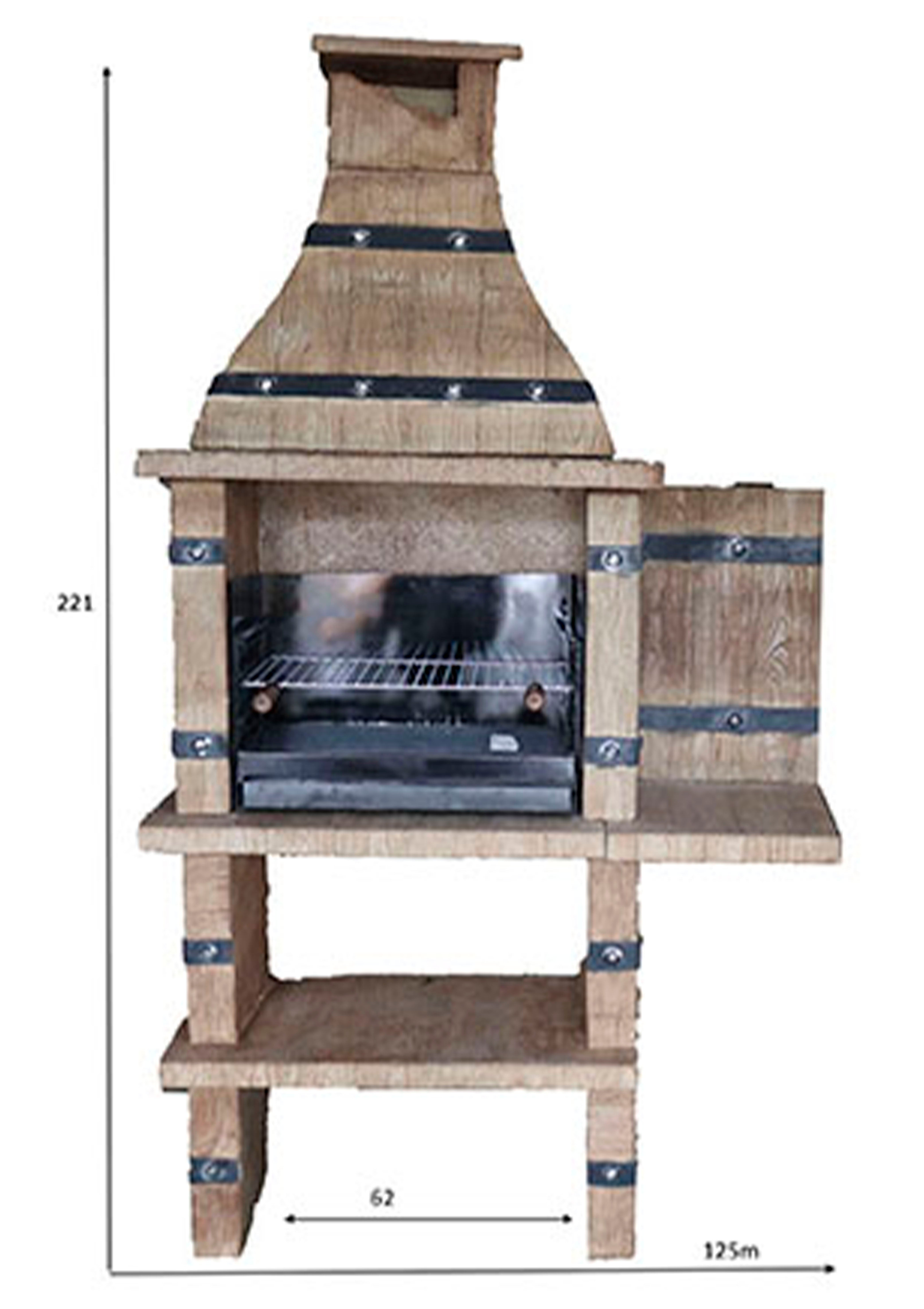 Barbacoa Textura Madera RF317 Medidas 221x94x58cm Kg570 | Leroy Merlin