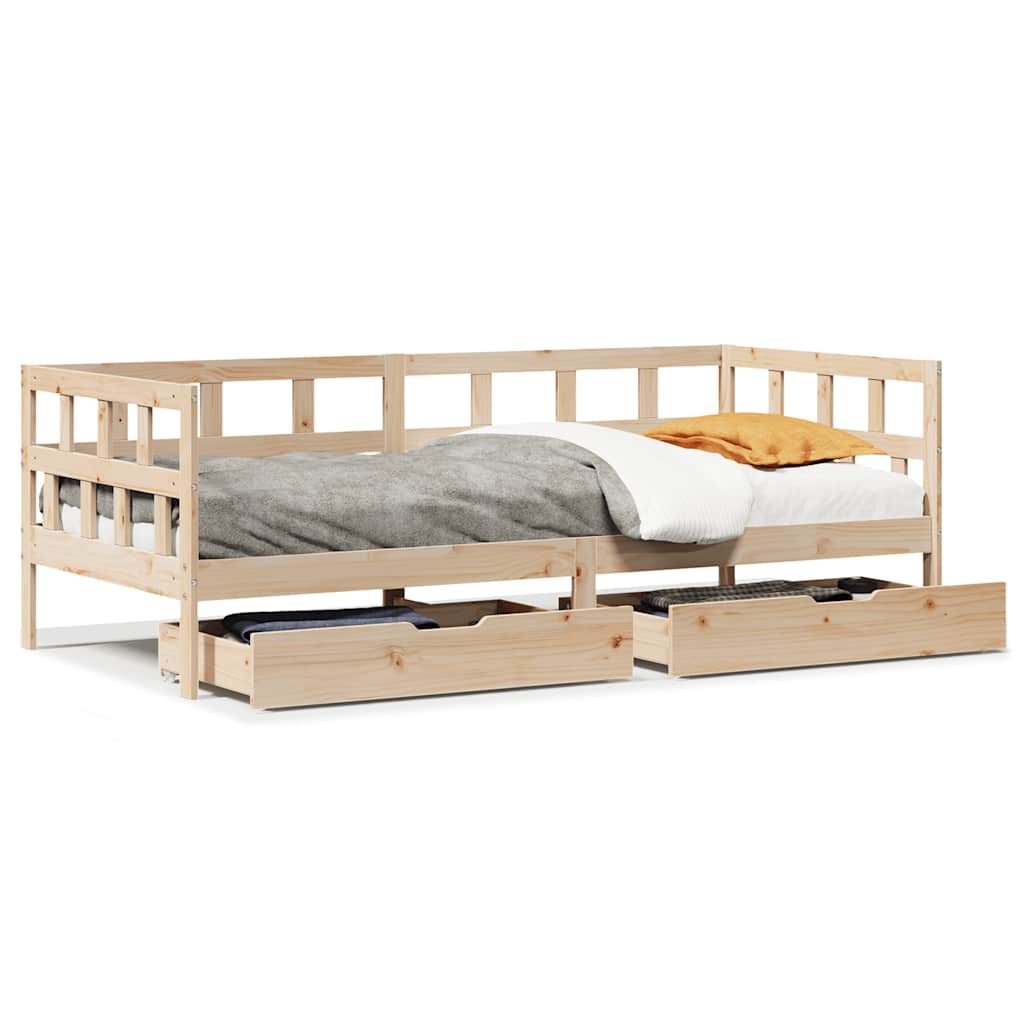 Lit simple | Lit adulte | Lit de jour avec tiroirs sans matelas 80x200 ...