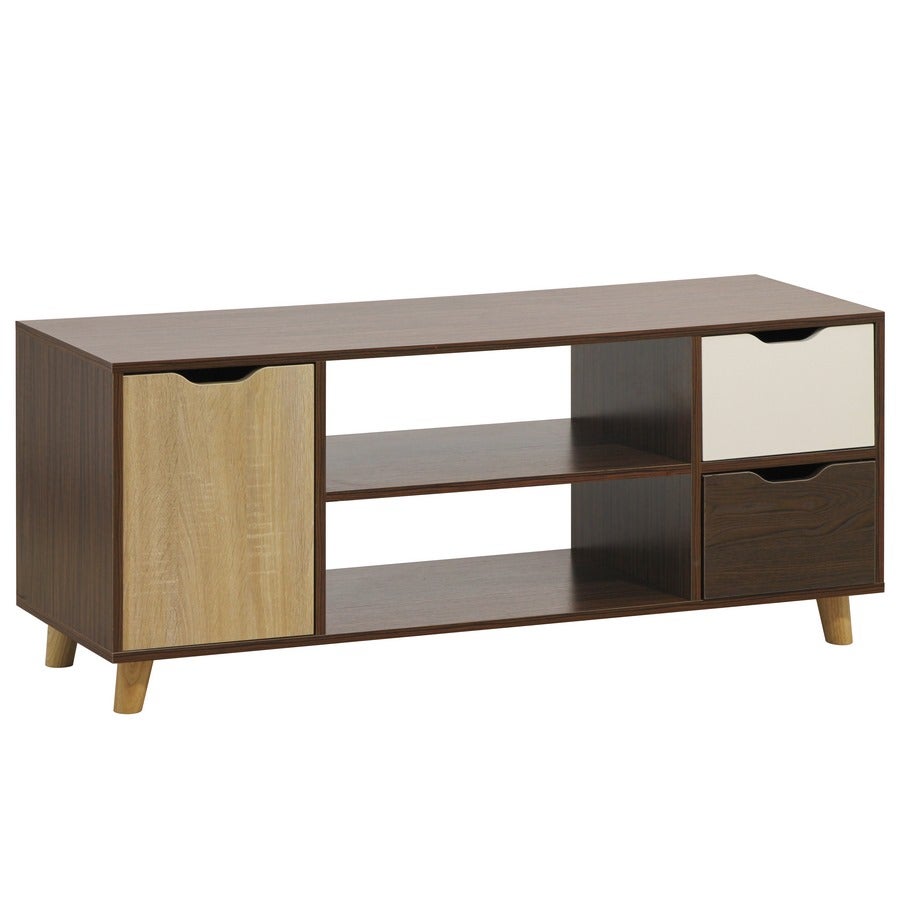 Mueble TV moderno en madera de zebrano 120x50 cm | Leroy Merlin