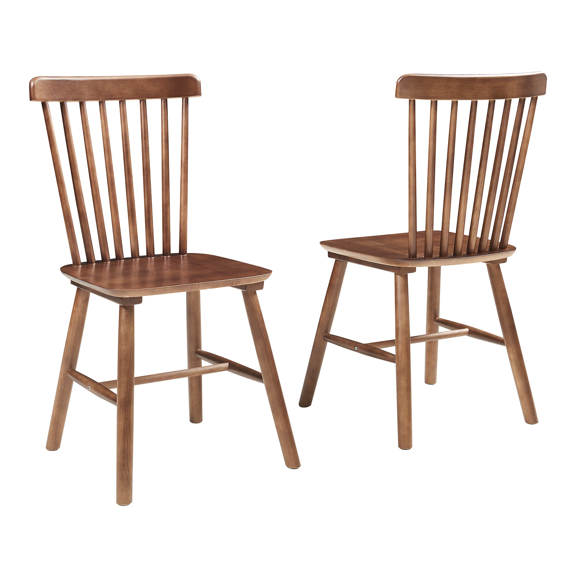 Lot de 2 chaises de salle à manger Karmoy bois d'hévéa 89 x 46 x 52 cm ...