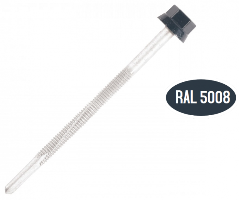 Vis fixation bac acier sur fer - i ral 5008 - Diametre : 6 - Longueur ...