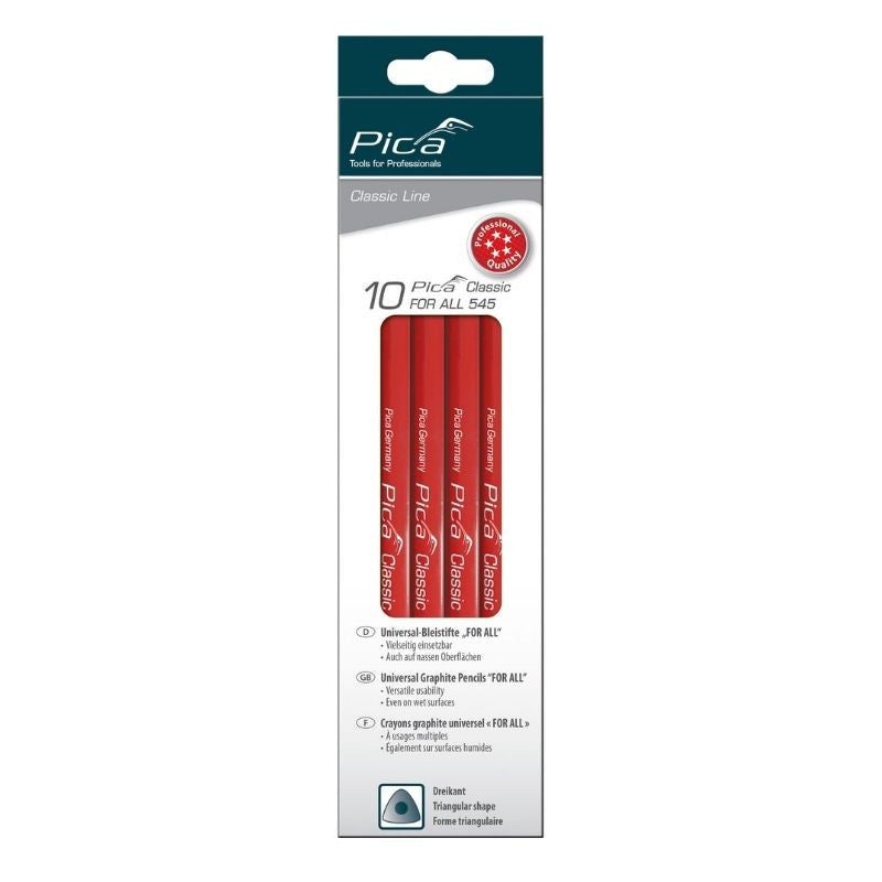 Paquet de 10 crayons charpentier 540/30-10 PICA classic 540 30cm ...