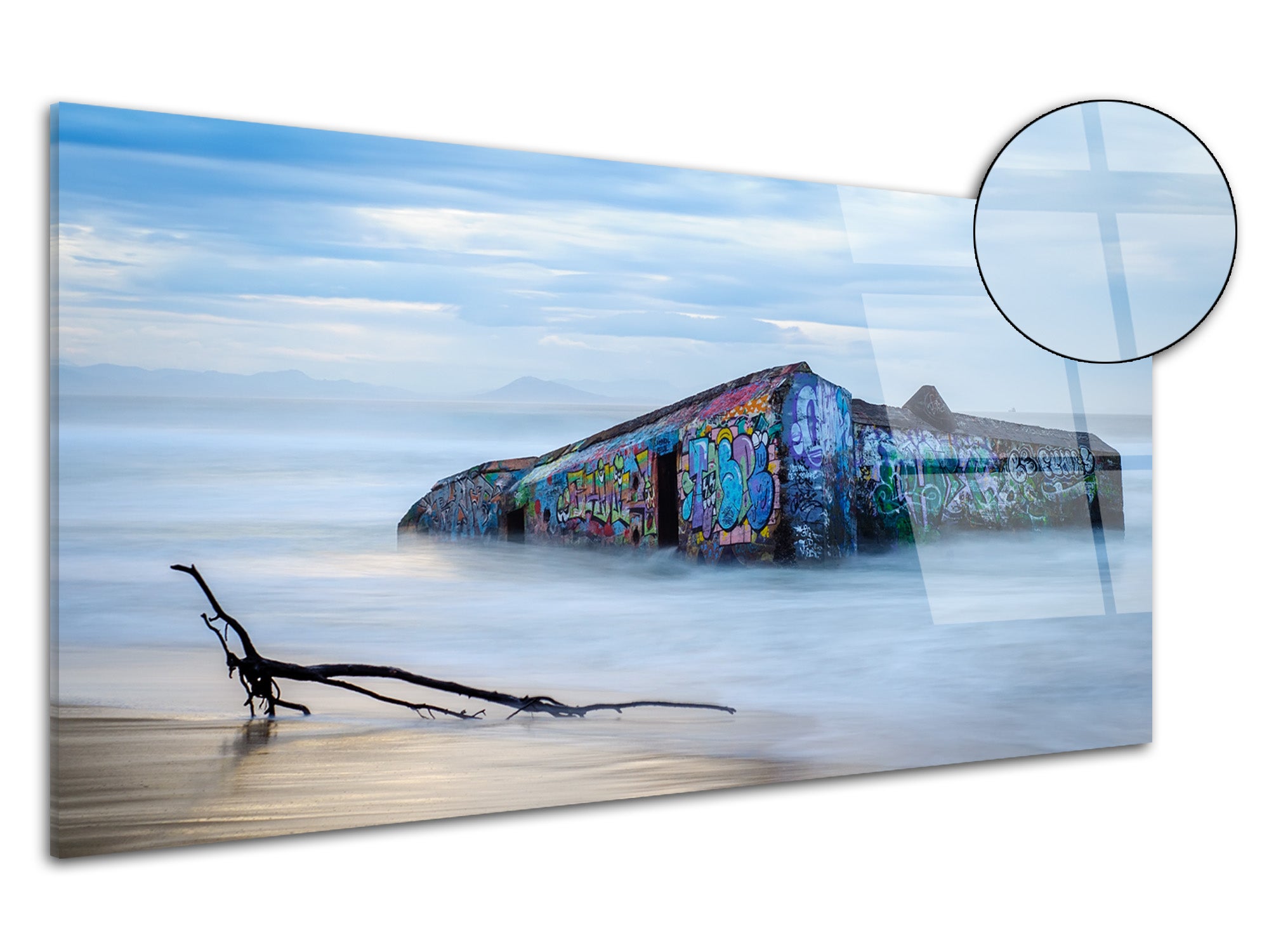 Tableau plexiglas PLAGE BLOCKHAUS CAPBRETON | Leroy Merlin