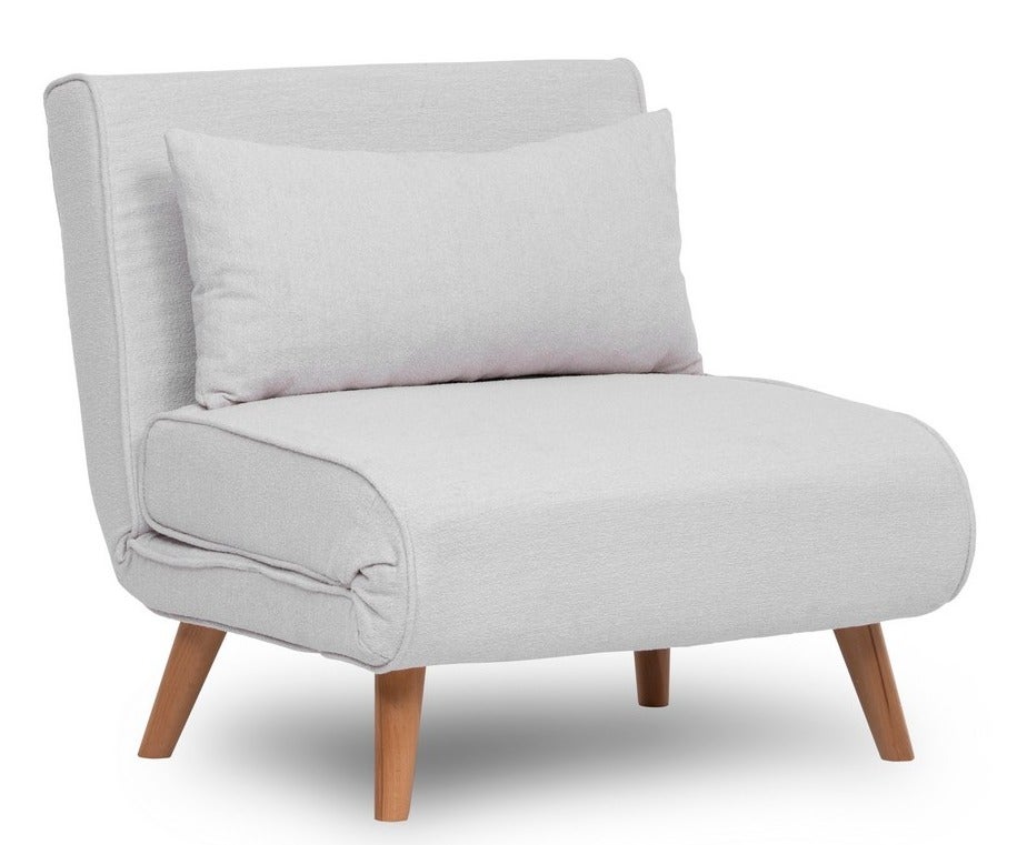 Fauteuil convertible tissu multipositions Relika-Couleur Crème-Nombre ...