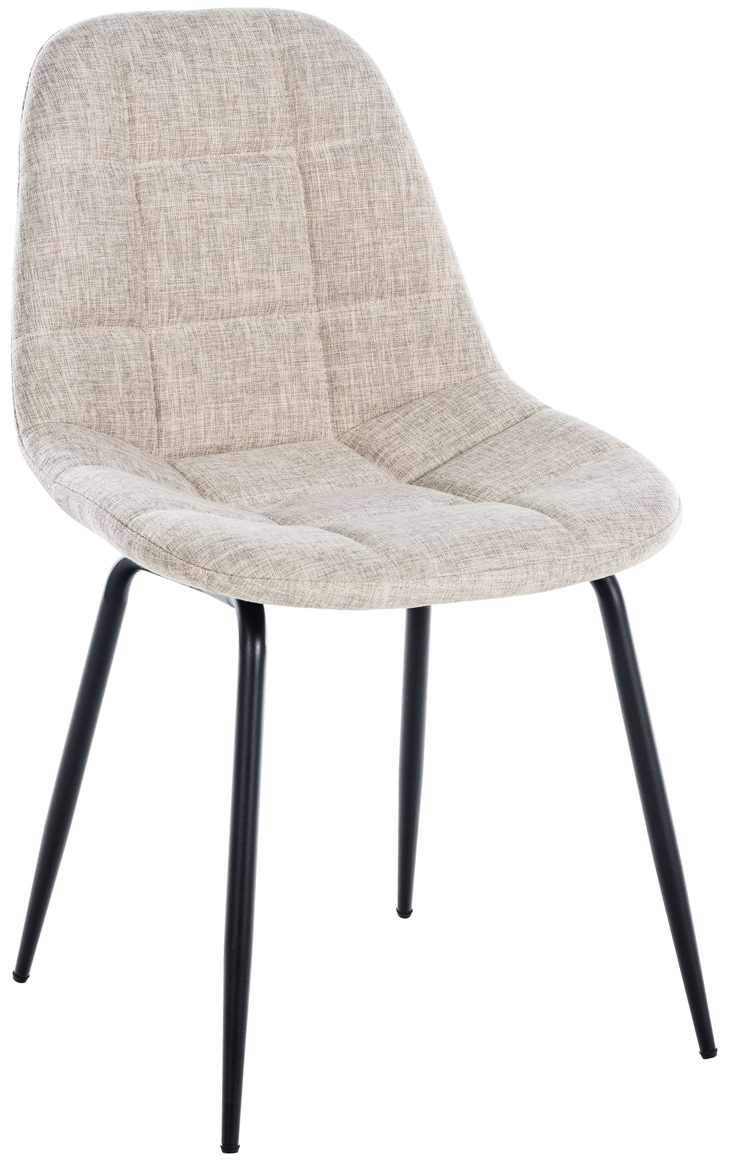 Silla Tom de tela color crema | Leroy Merlin