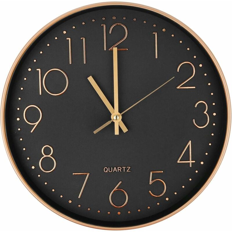 Reloj de pared moderno y silencioso de cuarzo de 25 cm, reloj de pared ...