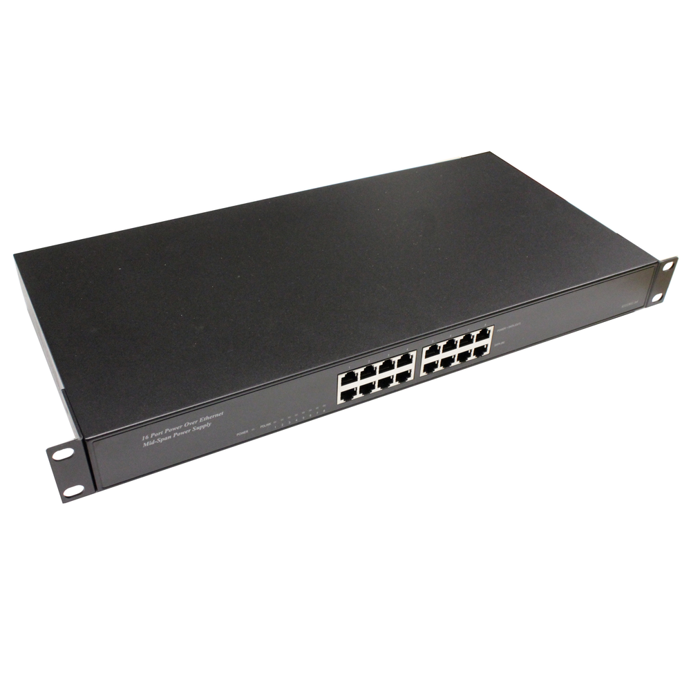IEEE802.3af PoE Injector Hub 10/100 Mbps 8-Port Rack 19 | Leroy Merlin