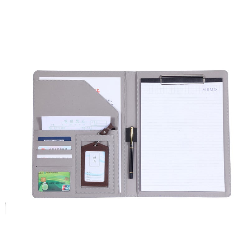 Cartella portadocumenti multifunzione in PU - formato A4 Grey | Leroy ...