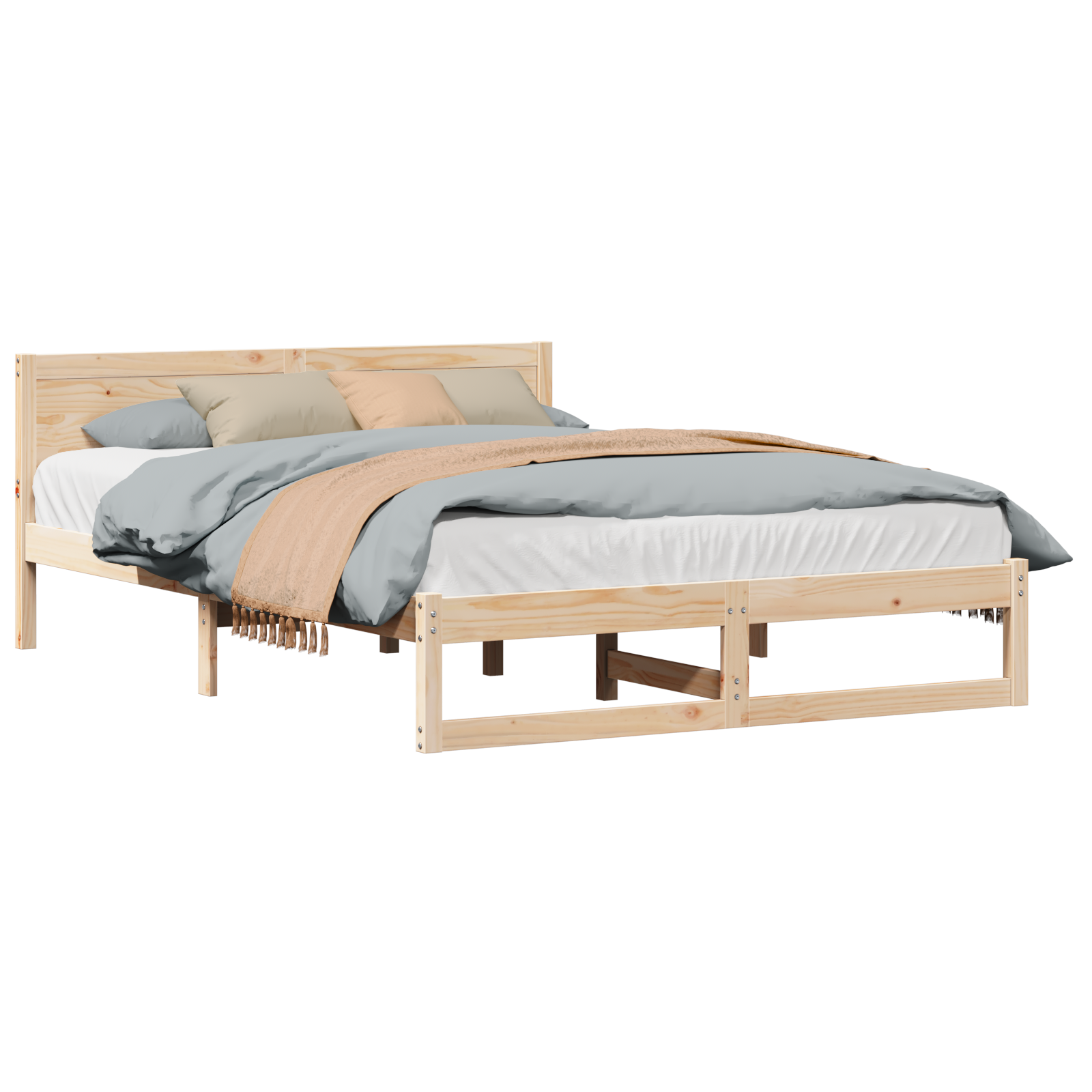 Cama matrimonial | Cama para adultos | Estructura de Cama Natural ...