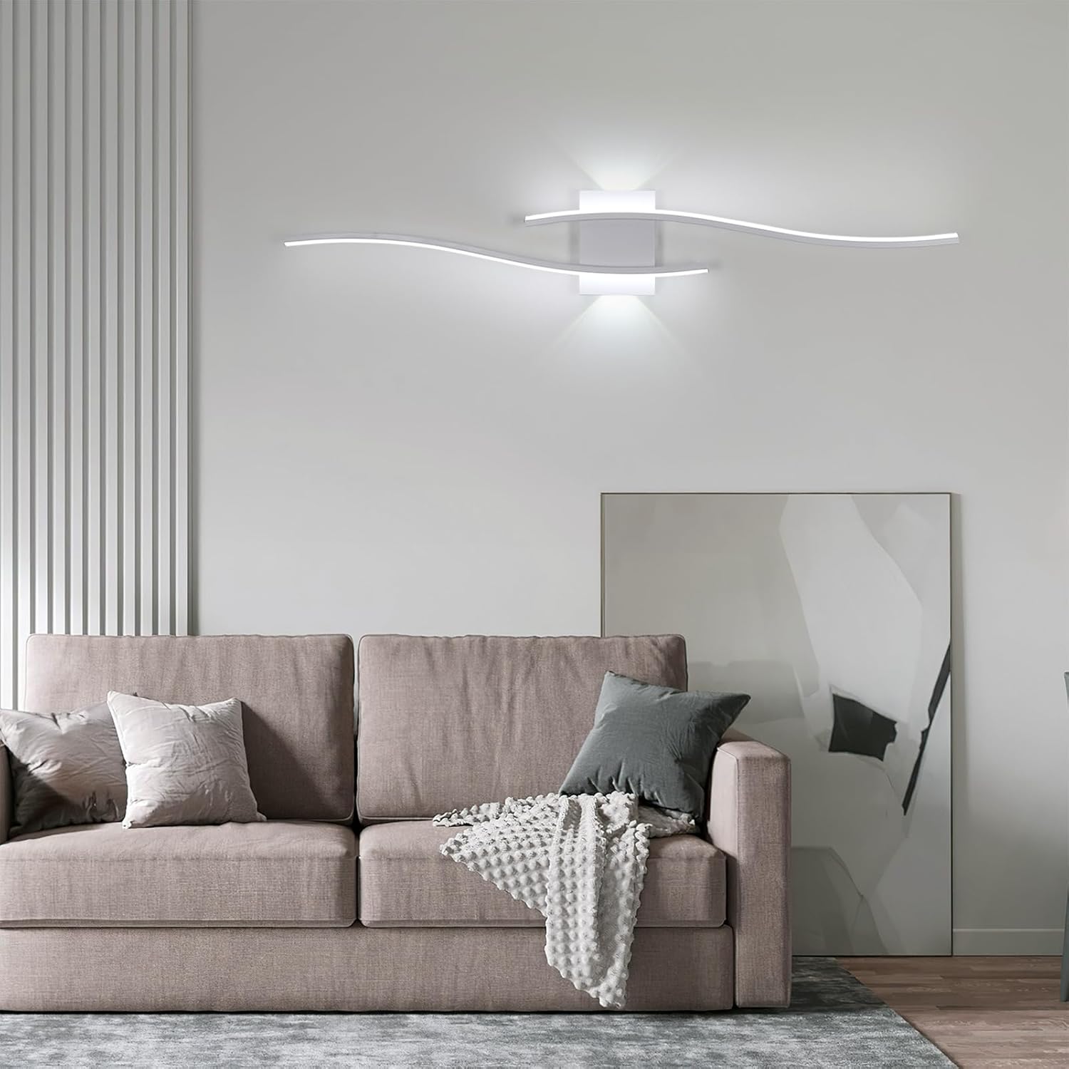 Aplique LED moderno para interiores, 27 W, 3000 lm | Blanco 6500 K ...