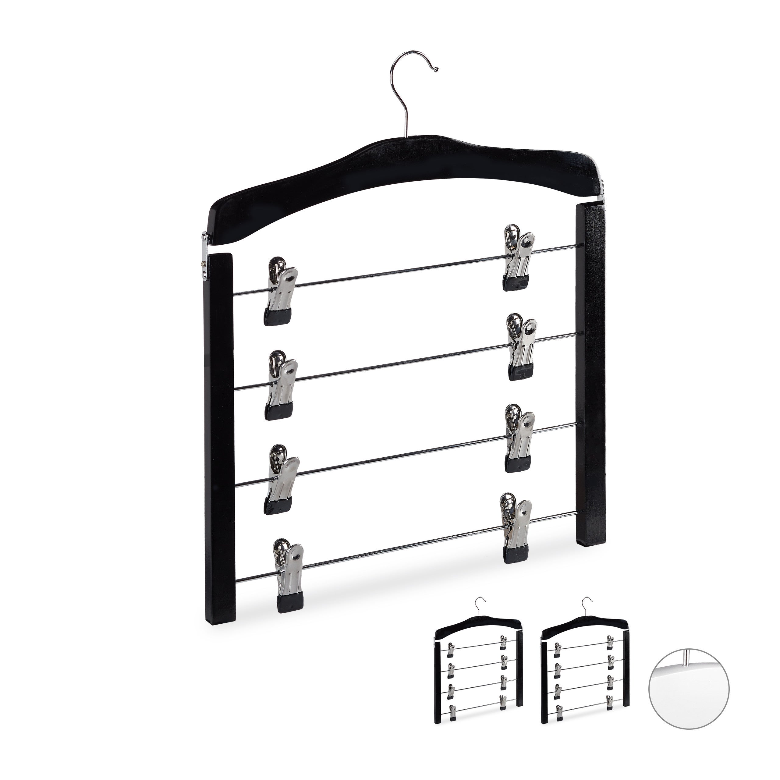 Cintre multiple, lot de 3, en bois, pour robes, pantalons, jupes ...