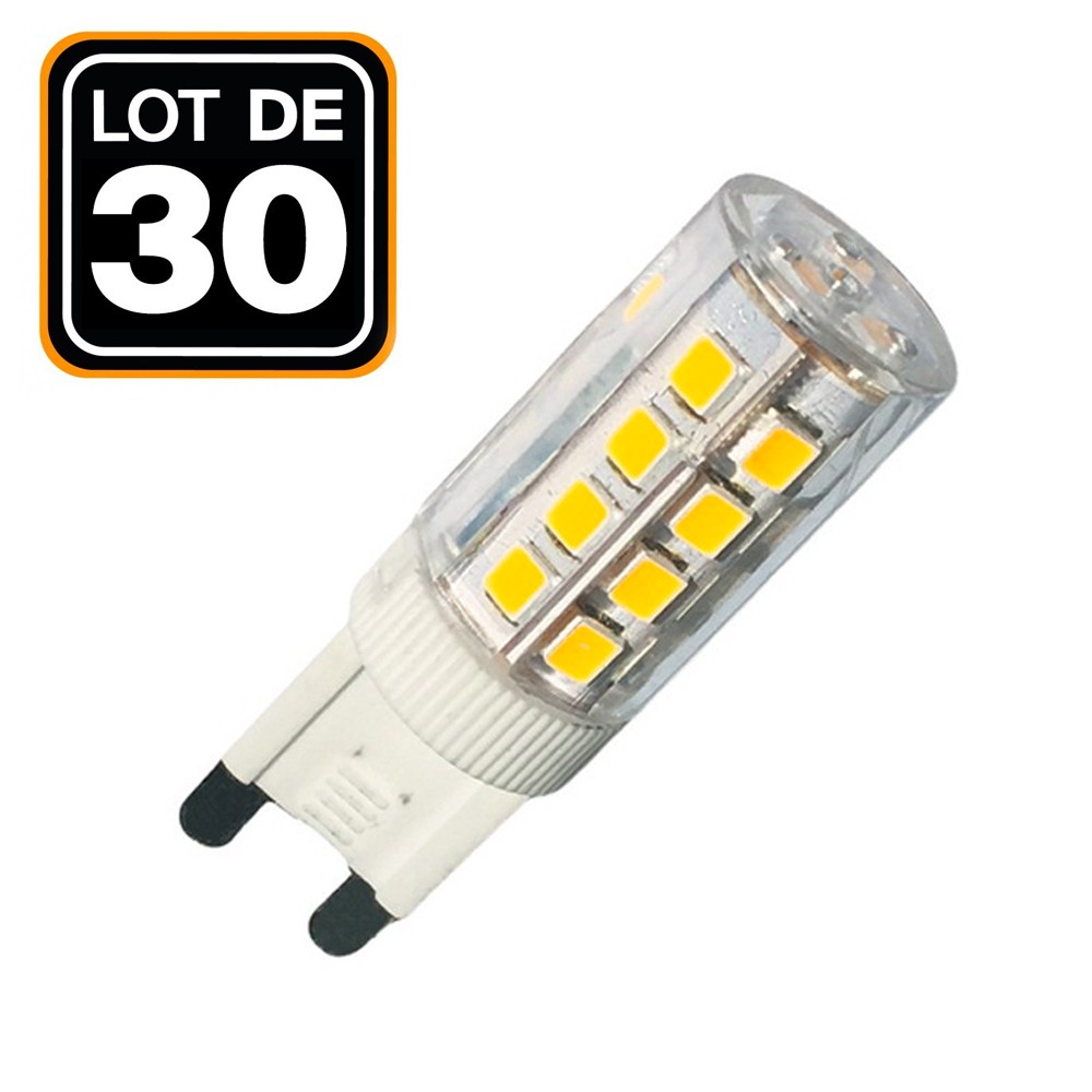 30 Ampoules G9 LED SMD 4.5W blanc froid 6000K Haute Luminosité | Leroy Merlin