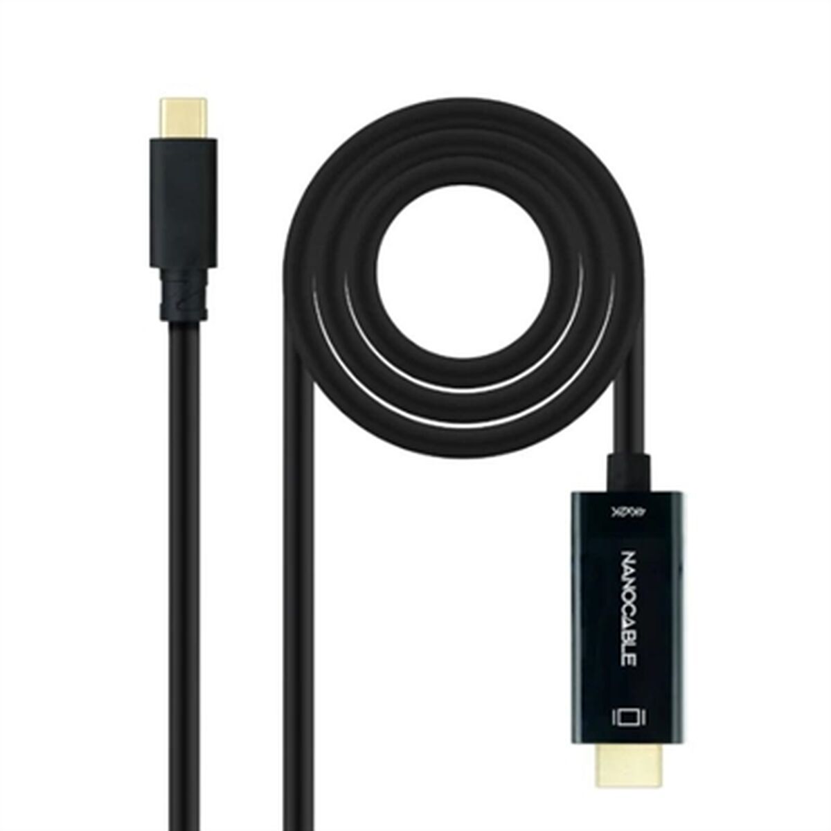 Câble USB C vers HDMI NANOCABLE 10.15.5132 Noir 1,8 m 4K Ultra HD ...